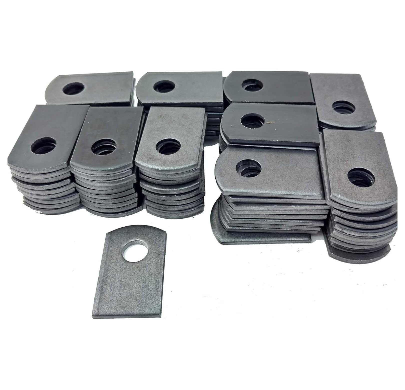 Steel Weld Tab, 1" W, 1 1/2" H 3/8" Hole, 1/8" Thickness, 100 Pack ...