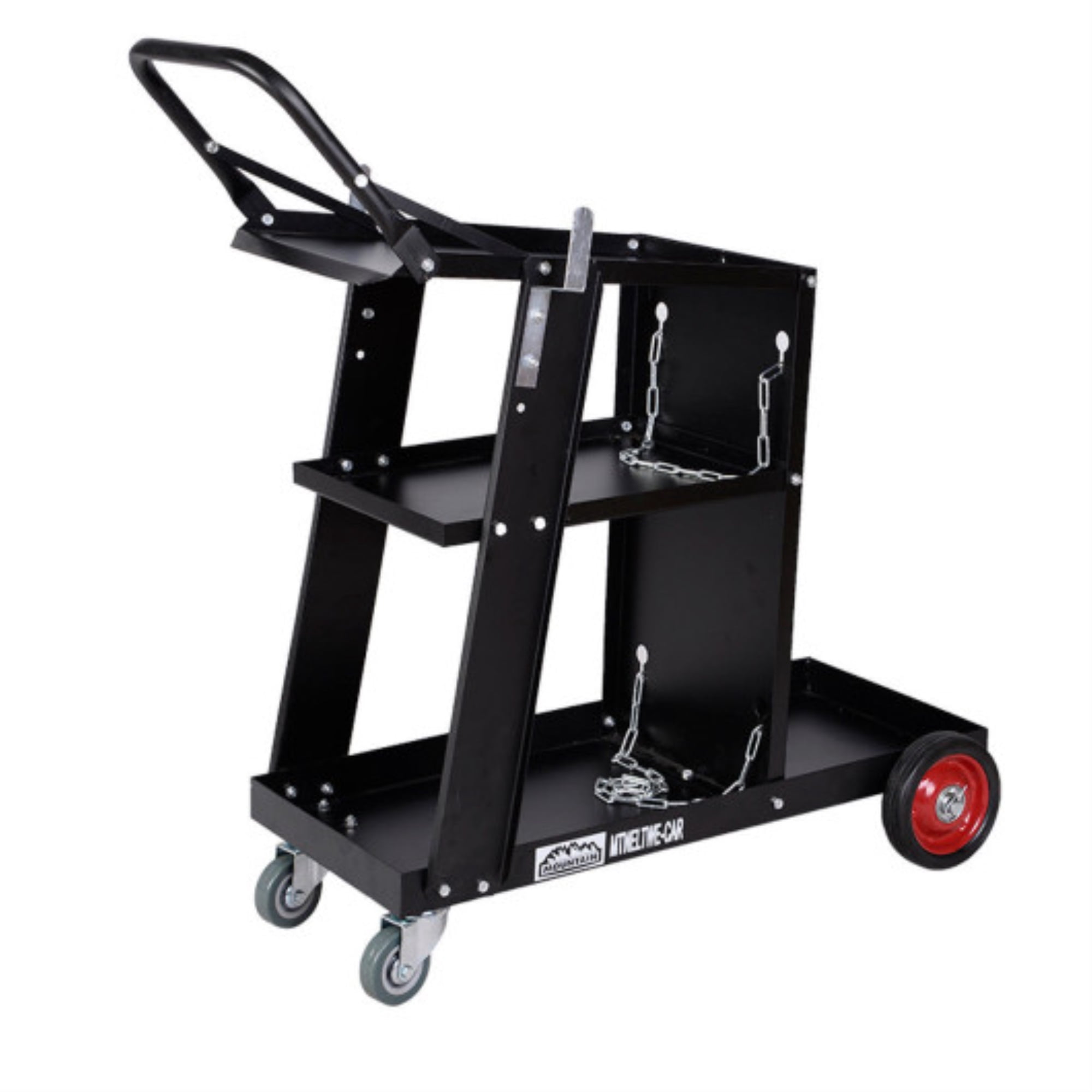 Steel Welding Cart with Handle, Cable Storage, and Accessory Tray ...