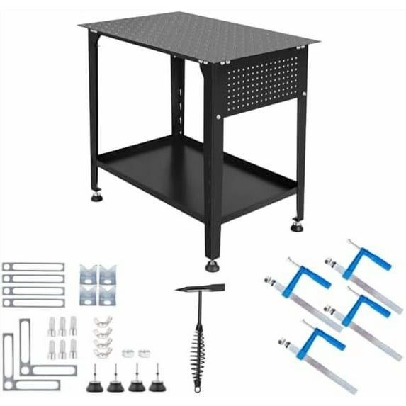 Steel Welding Table 800 Lbs Load Capacity, 36" x 24" Welding Table Top ...