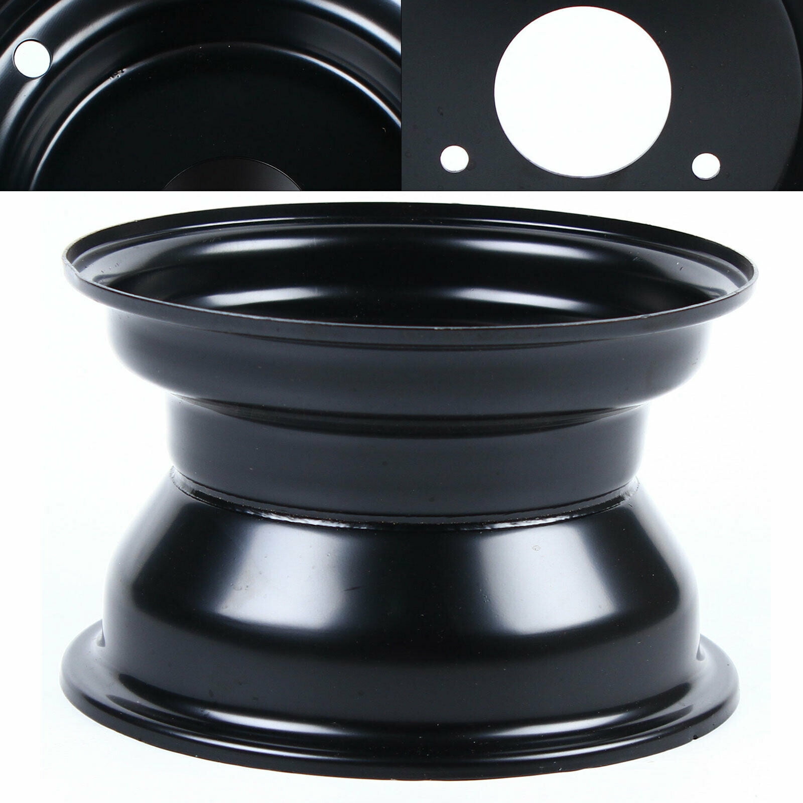 Black Steel ATV Wheel Rim, 16x8-7, 3 Lug, 78mm Hole Distance, for 125cc ...