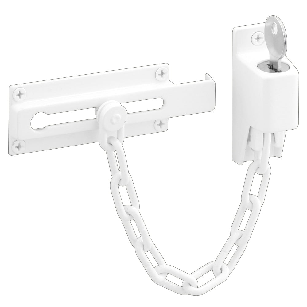Steel, White, Keyed Chain Door Guard - Walmart.com