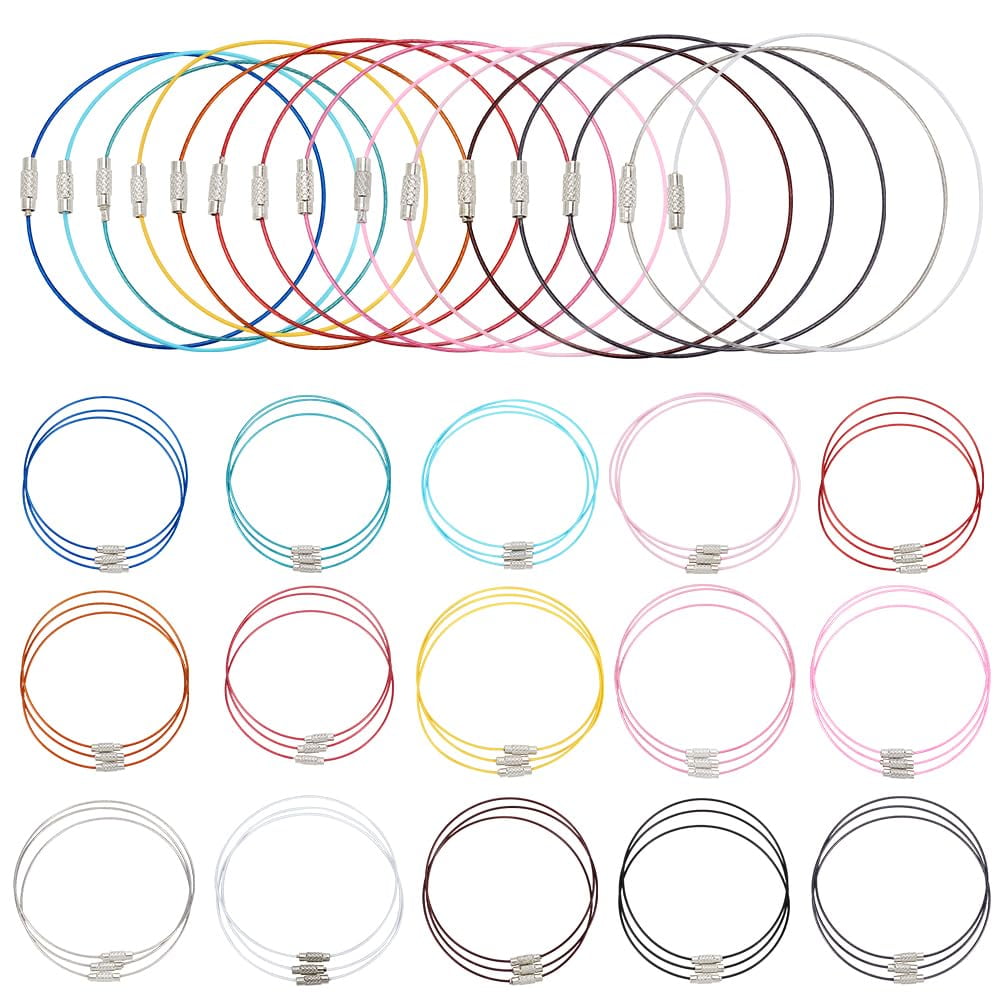 Steel Wire Bracelet Cord DIY Jewelry Making with Brass Screw Clasp ...