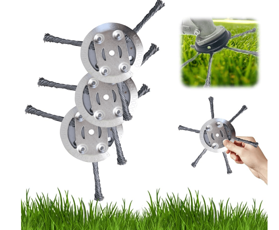 Steel Wire Brush Cutter Trimmer Head, 8Inch Unbreakable Wired Trimmer ...