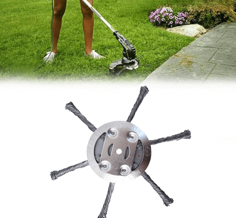 Steel Wire Brush Cutter Trimmer Head, 8Inch Unbreakable Wired Trimmer ...