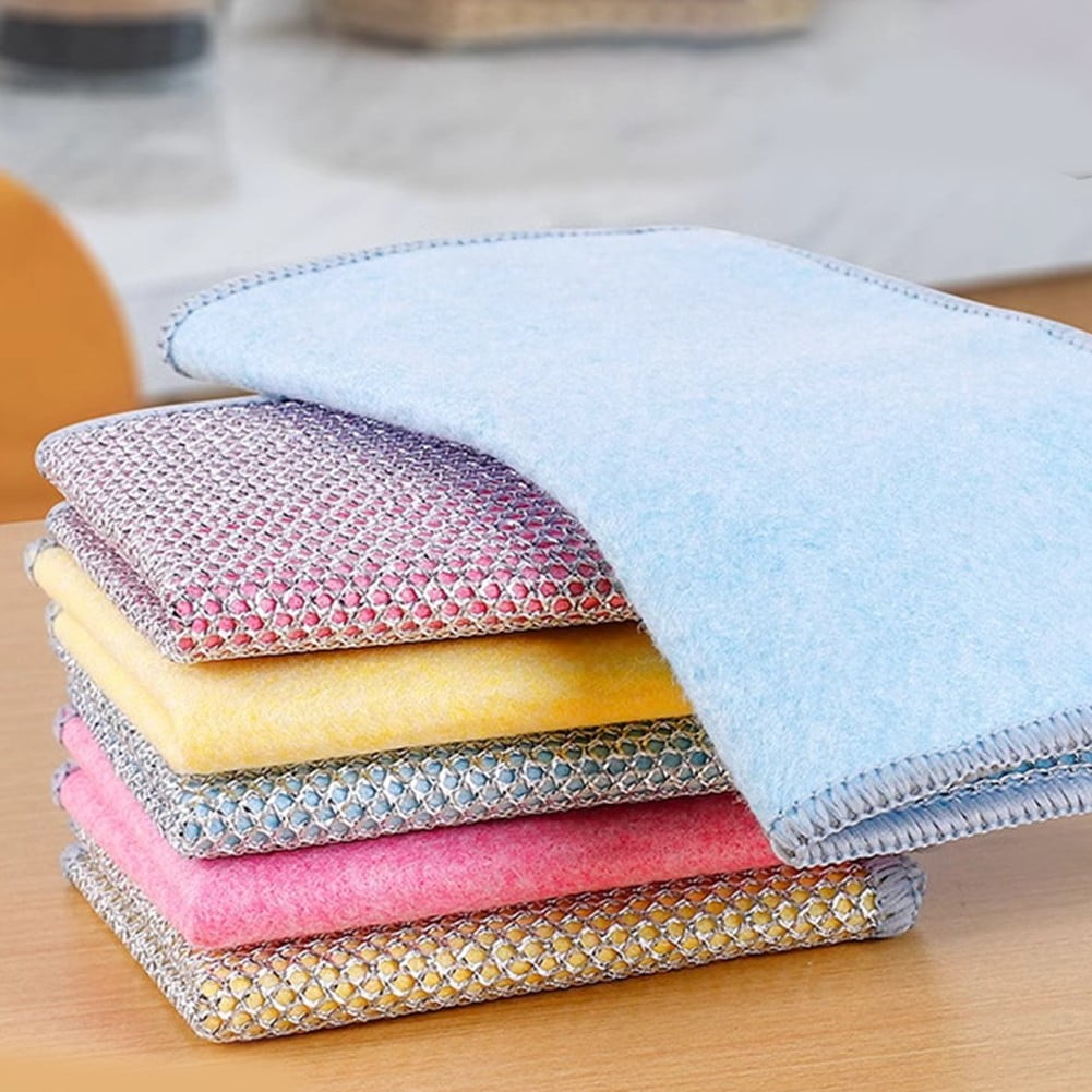 Steel Wire Cleaning Cloths Double -Sided Metal Wires Rags Dish Pot ...