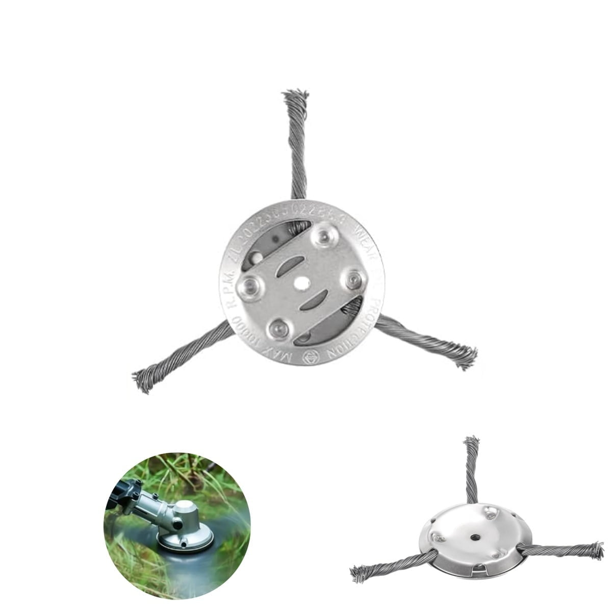 Steel Wire Cutter Trimmer Head,Unbreakable Wired Trimmer Blade for Lawn ...