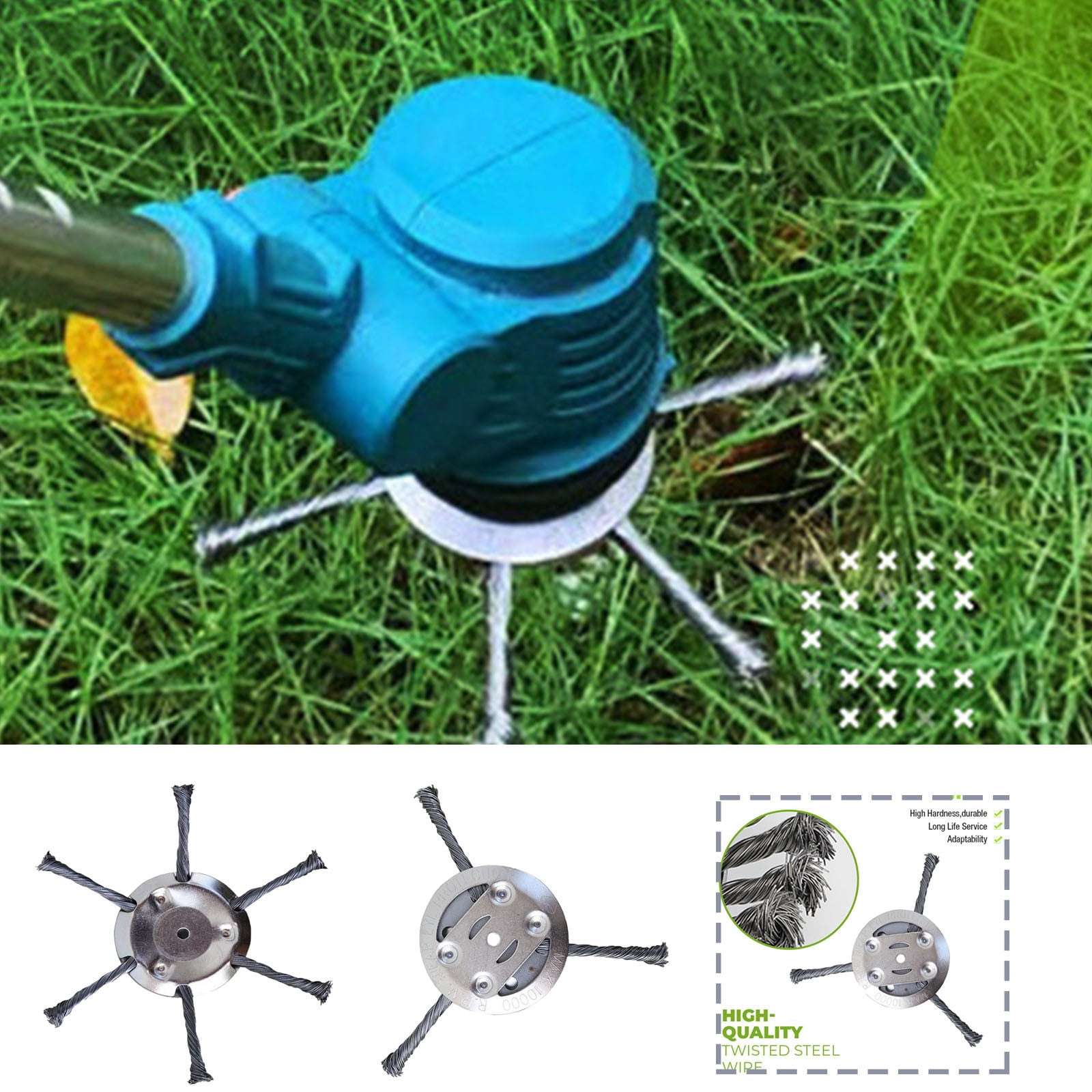 Steel Wire Grass Trimmer Head, 1PC Universal Steel Wire Trimmer Head ...