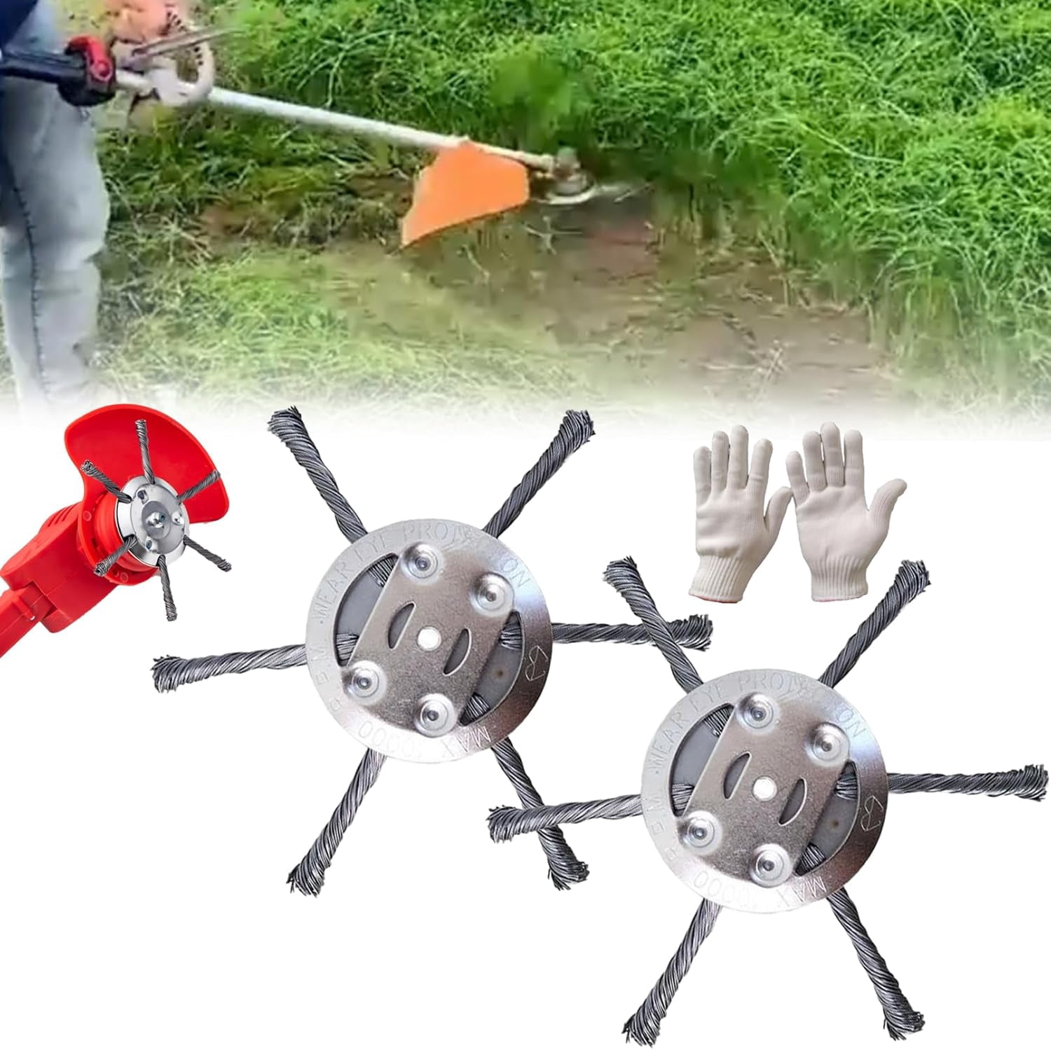 Steel Wire Grass Trimmer Head, 2025 New String Trimmer Replacement Head ...