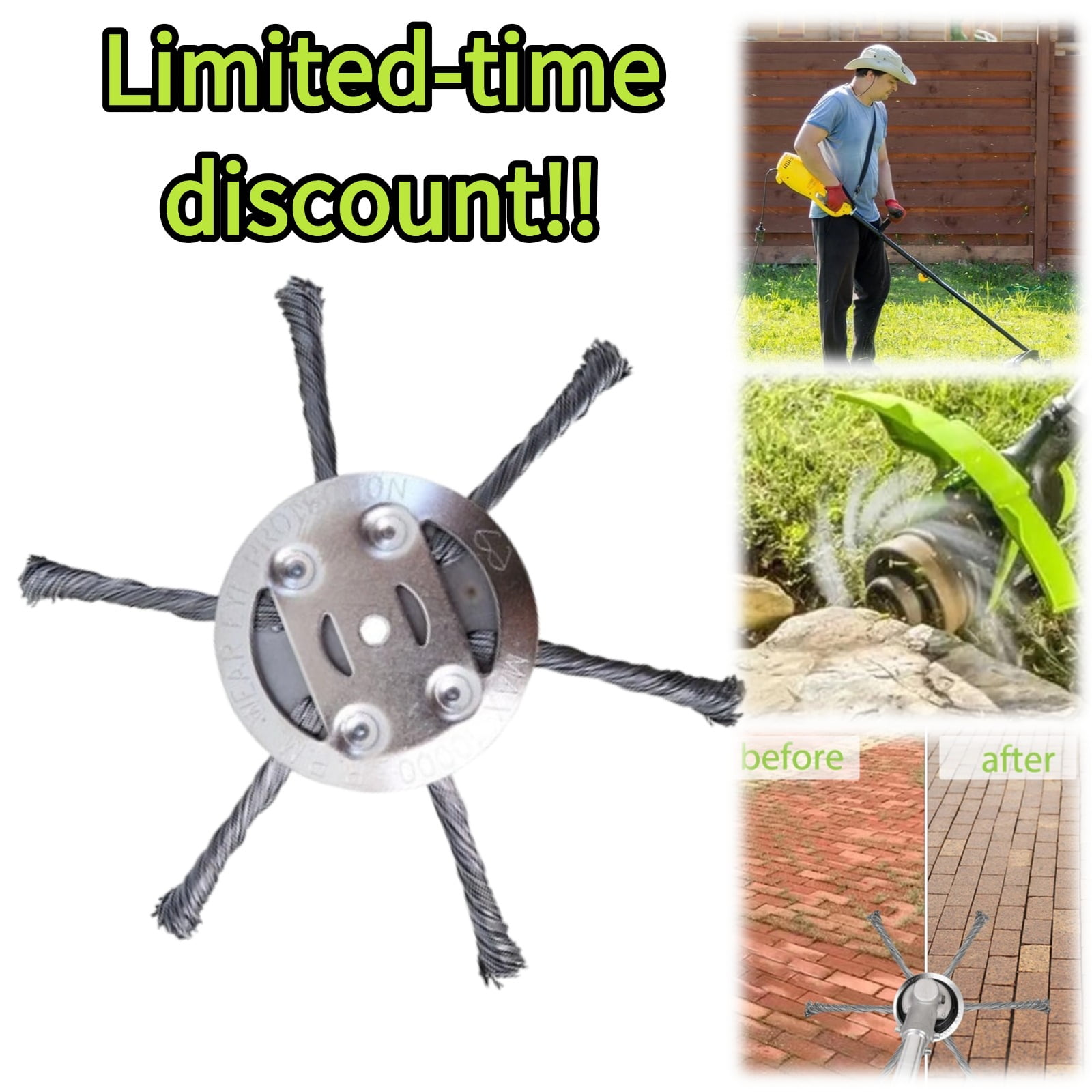 Steel Wire Grass Trimmer Head, 2025 New String Trimmer Replacement Head ...