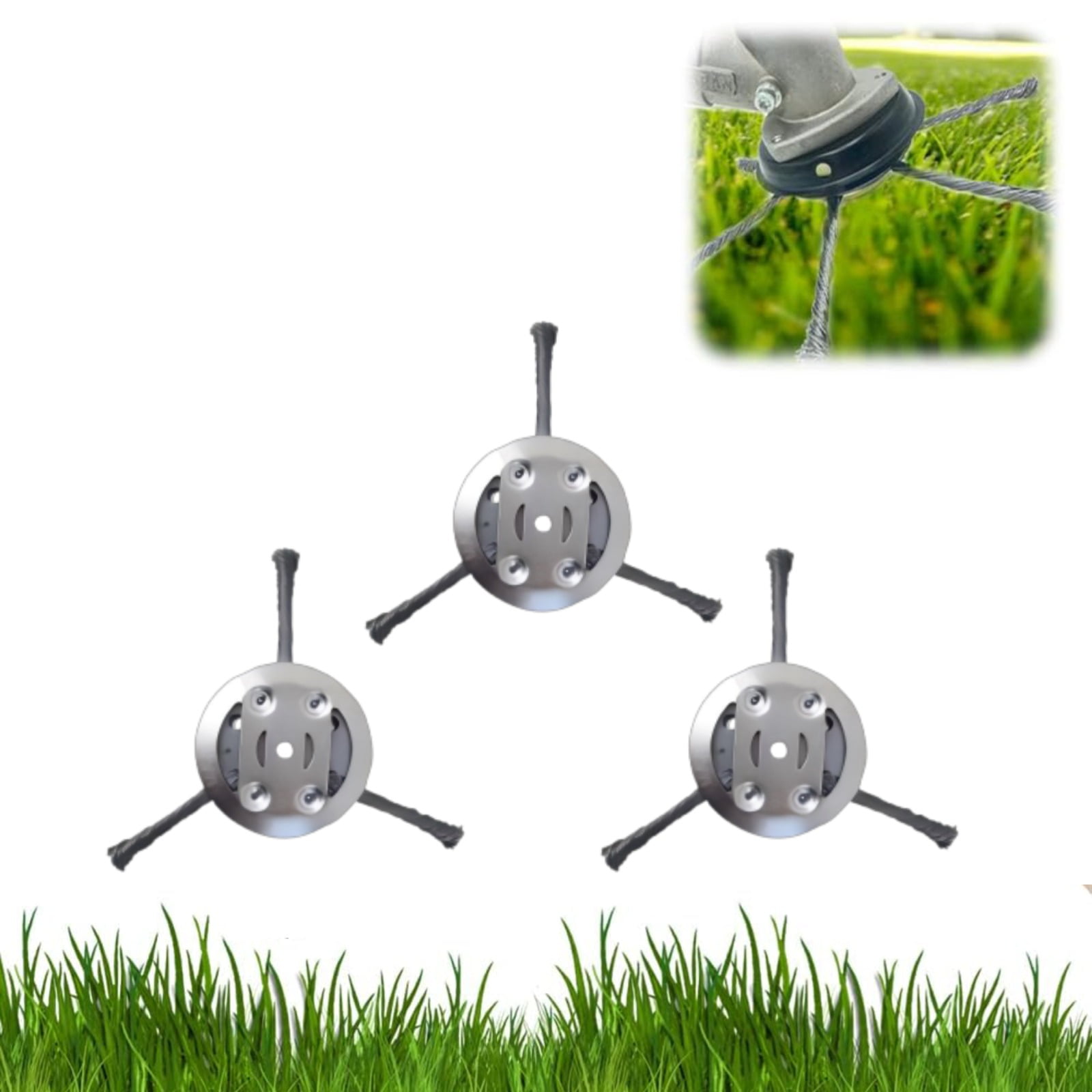 Steel Wire Grass Trimmer Head, 2025 New String Trimmer Replacement Head ...