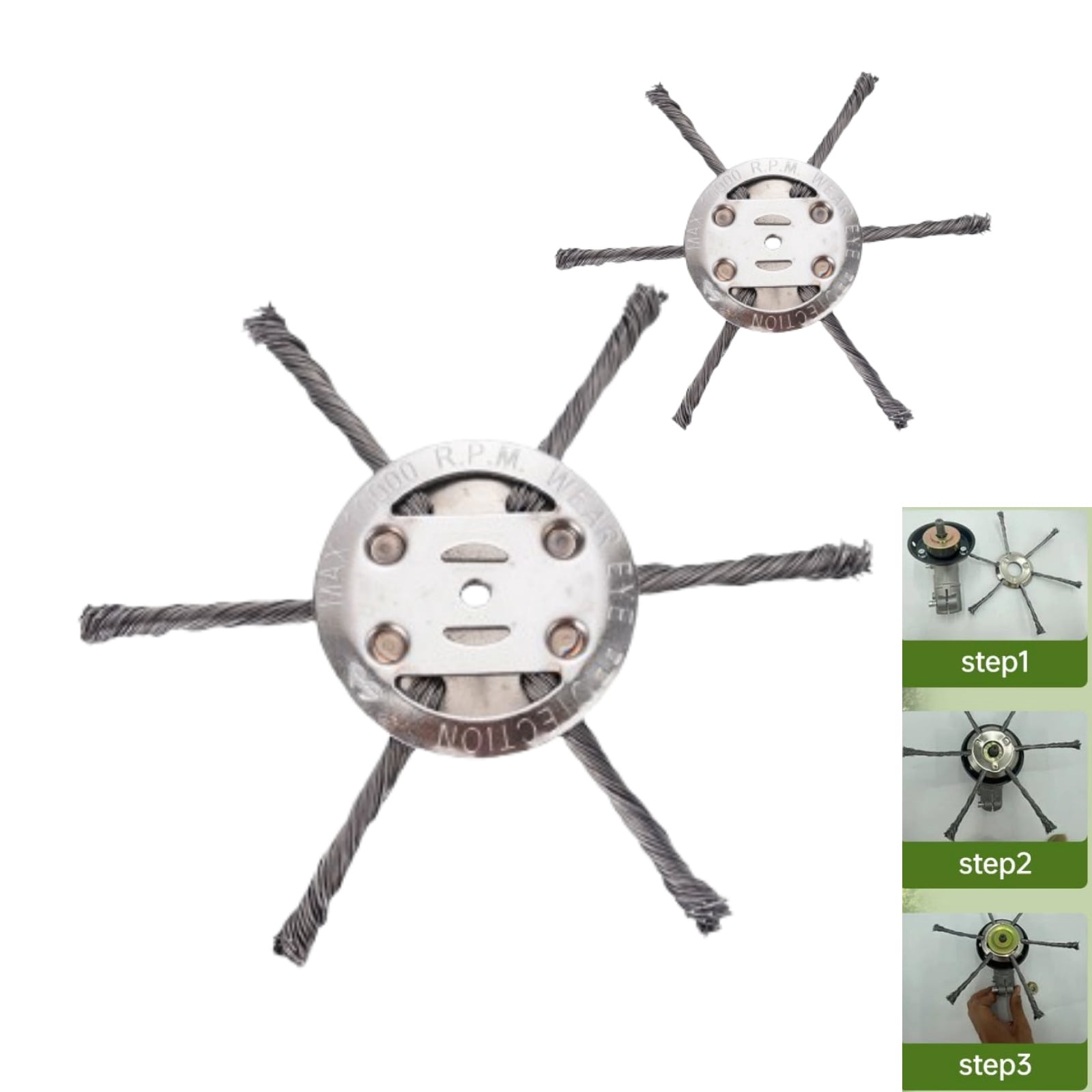 Steel Wire Grass Trimmer Head - 2025 New Universal String Trimmer ...
