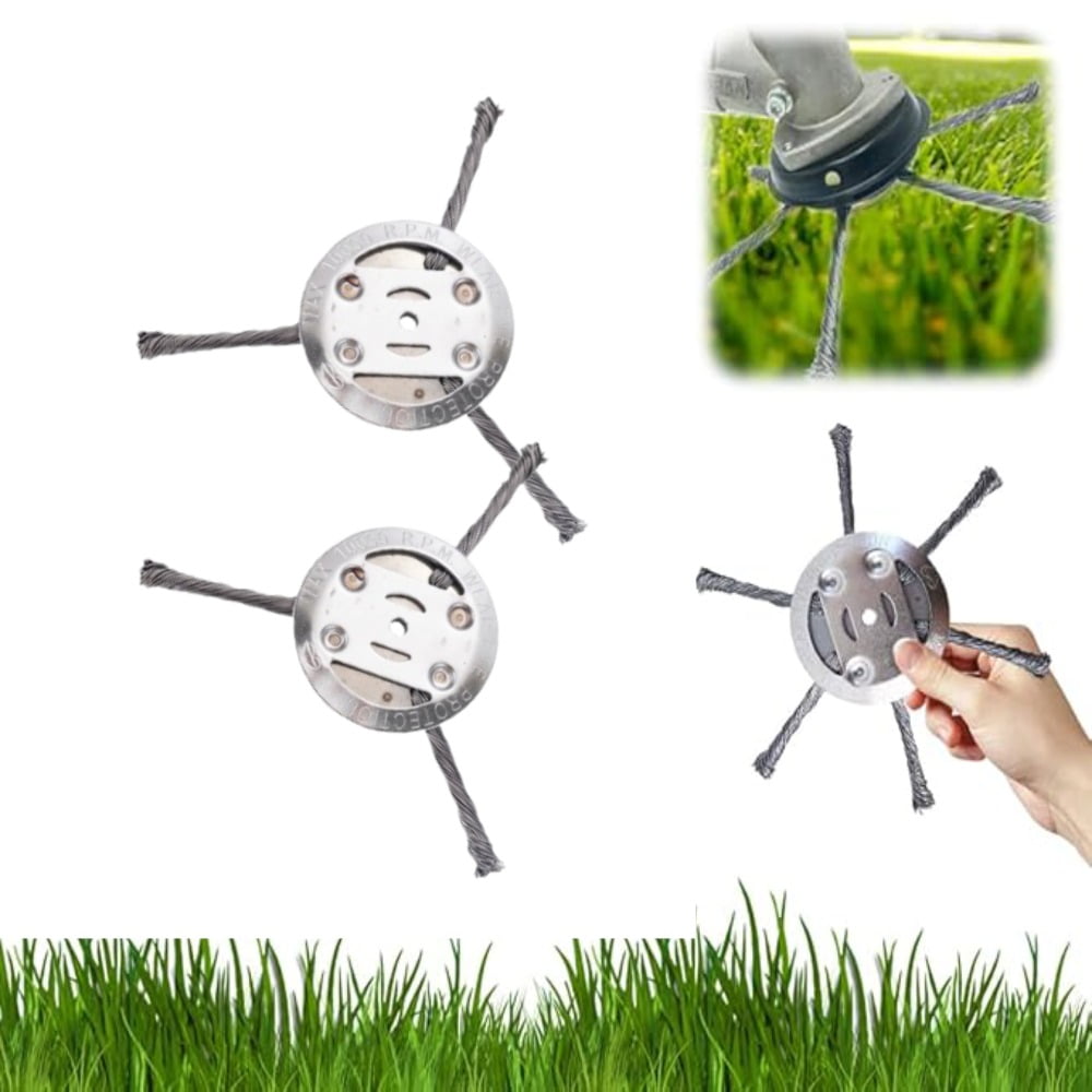 Steel Wire Grass Trimmer Head - 3 Blade Unbreakable Steel Wire Blade ...