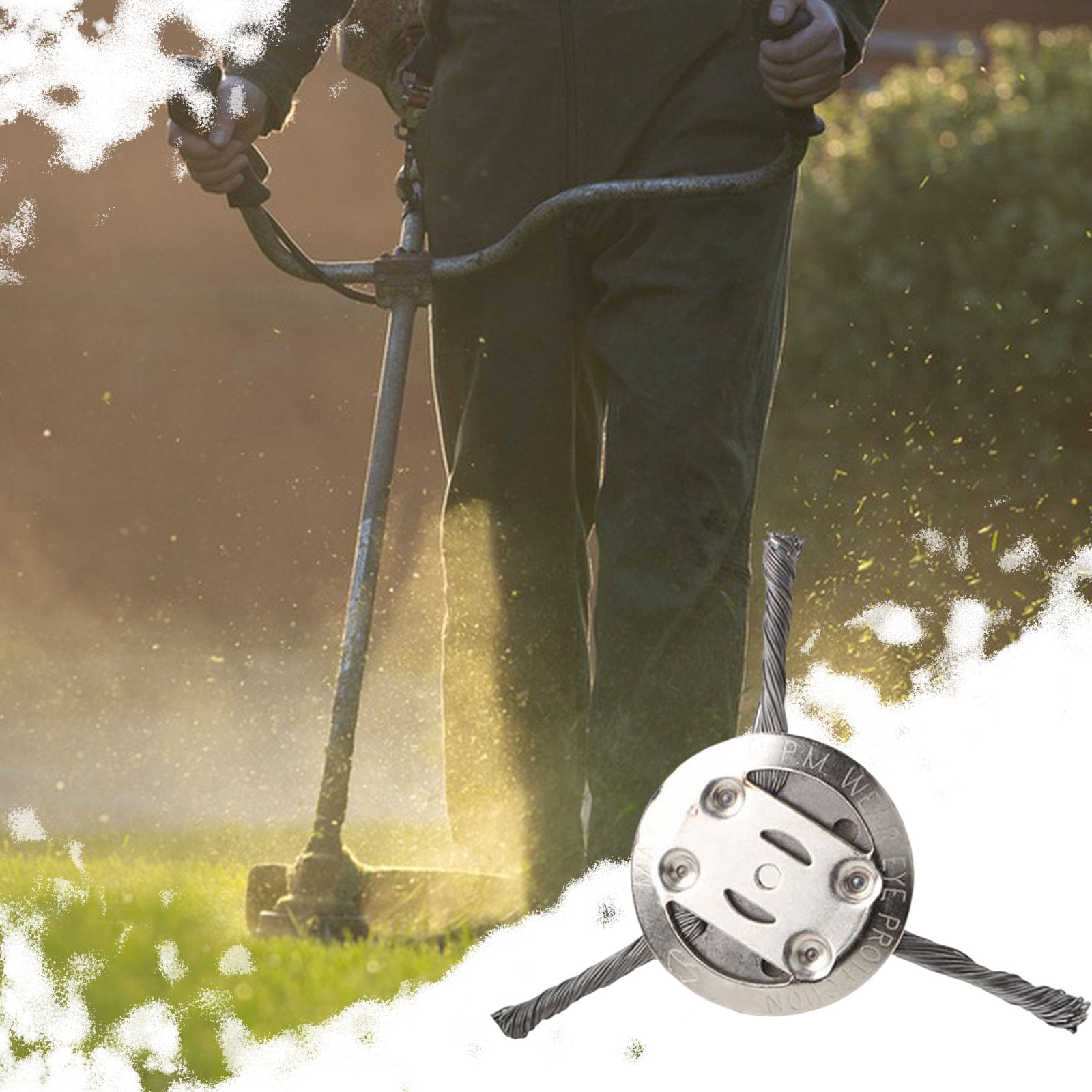 Steel Wire Grass Trimmer Head,6 Inch Steel Wire Weed Brush Cutter ...