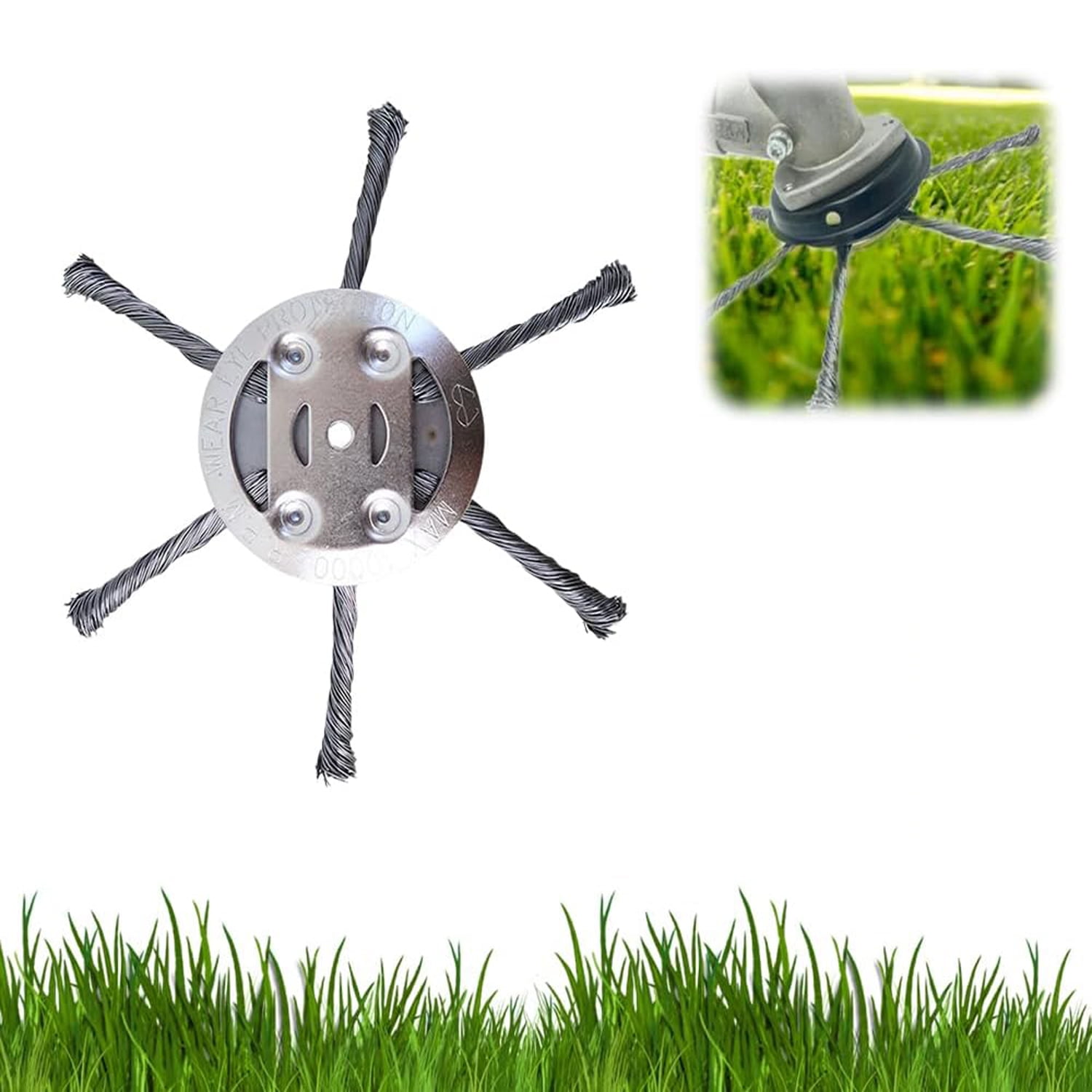 Steel Wire Grass Trimmer Head, 6 Inch Universal Steel Wire Trimmer Head ...