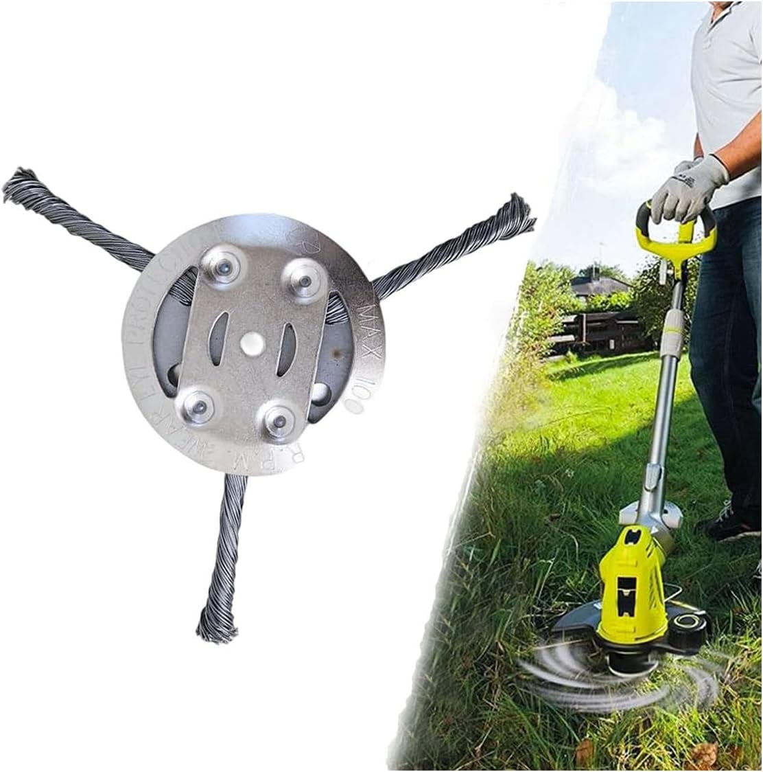 Steel Wire Grass Trimmer Head, Brush Cutter Attachment for Weed Wacker ...
