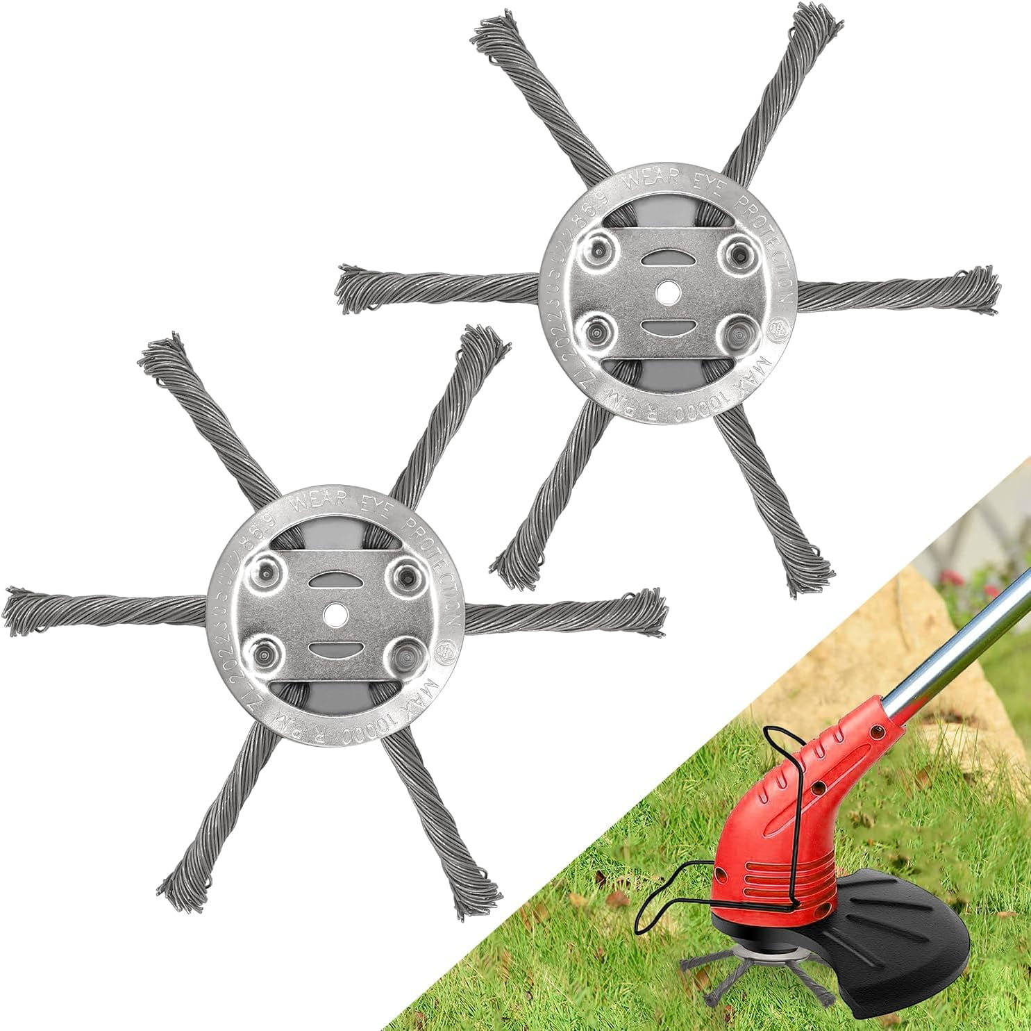 Steel Wire Grass Trimmer Head - New 6 Inch, Universal Steel Wire ...