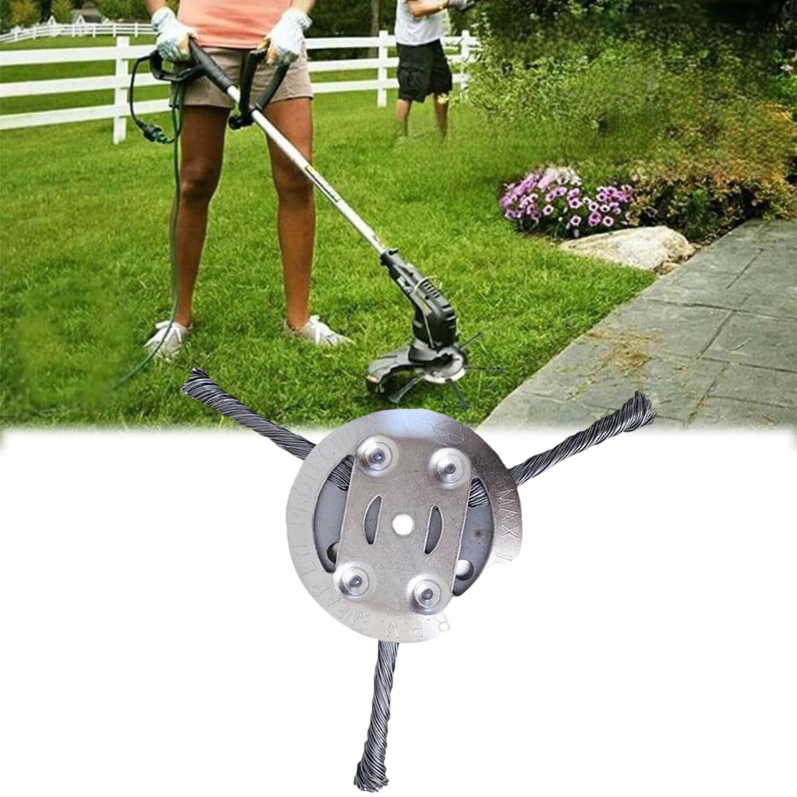 Steel Wire Grass Trimmer Head, Universal Steel Wire Wheel Head Grass ...