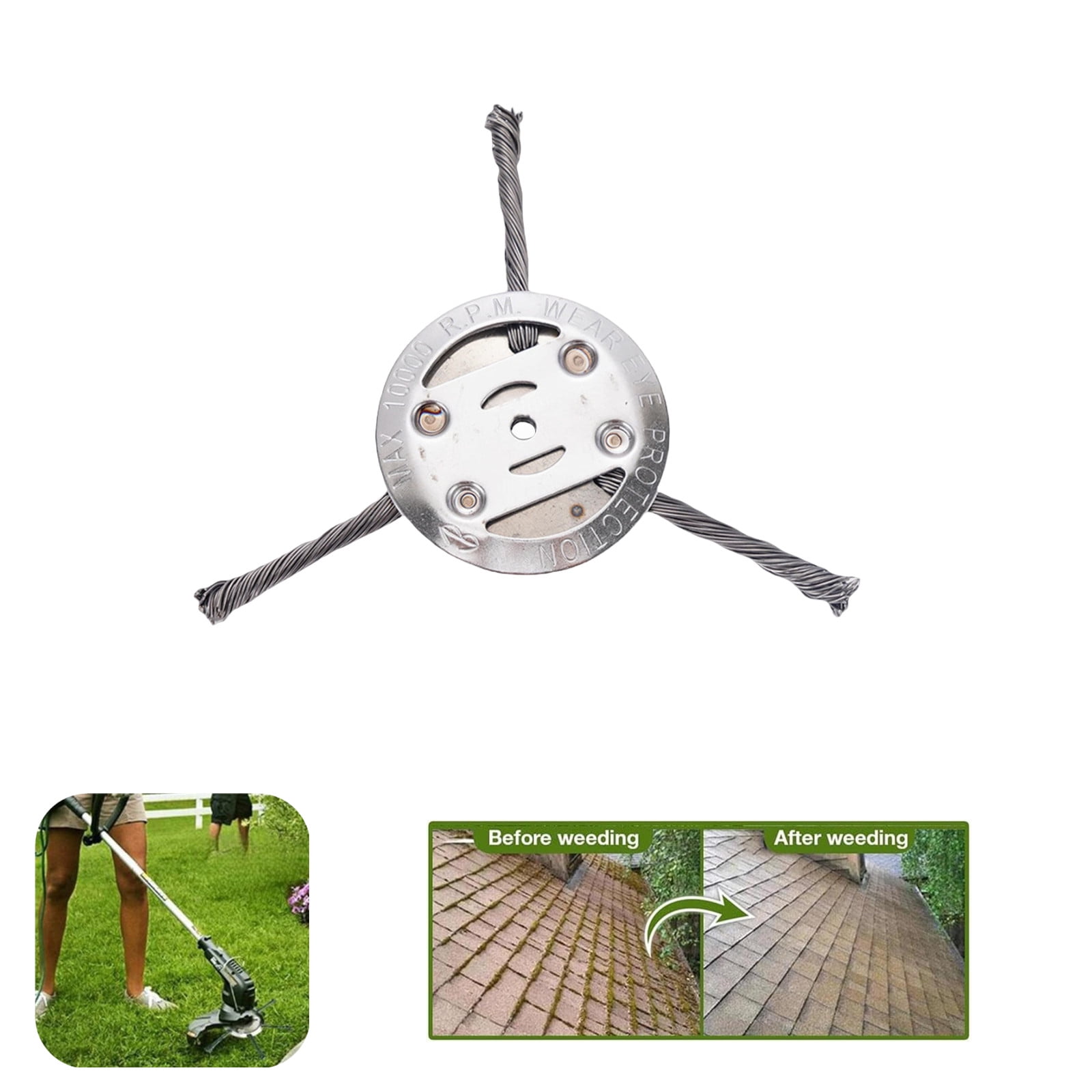Steel Wire Grass Trimmer Head,Universal Wire Weed Eater Head, Trimmer ...