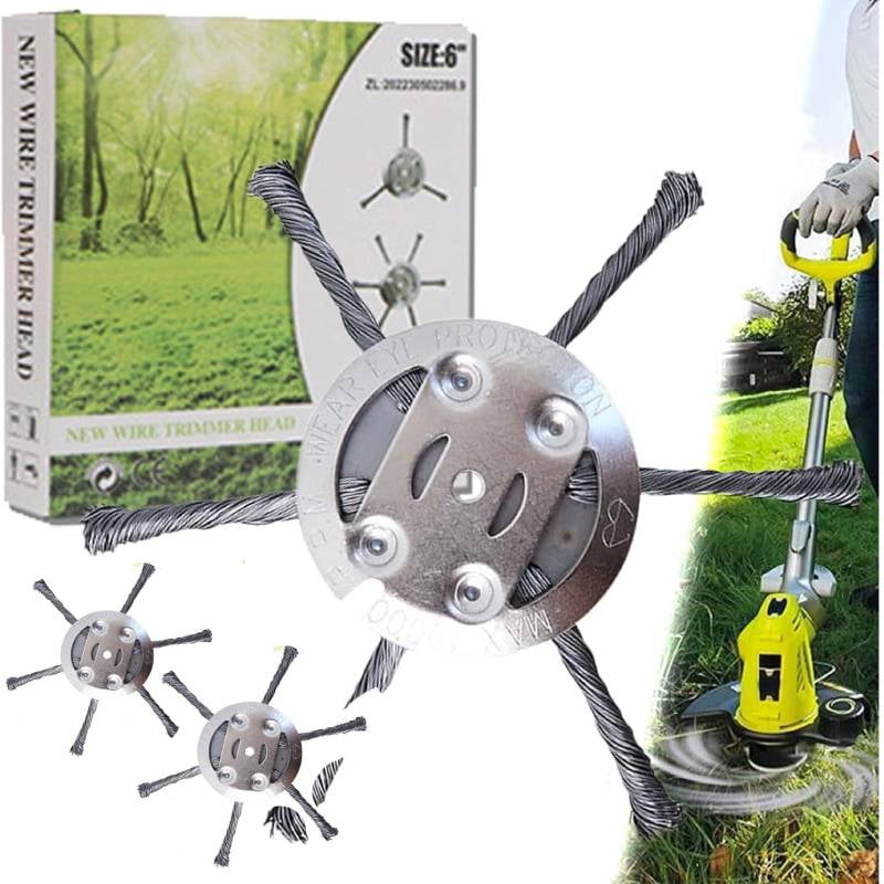 Steel Wire Trimmer Head Mower Steel Wire Brush Cutter Trimmer Head ...