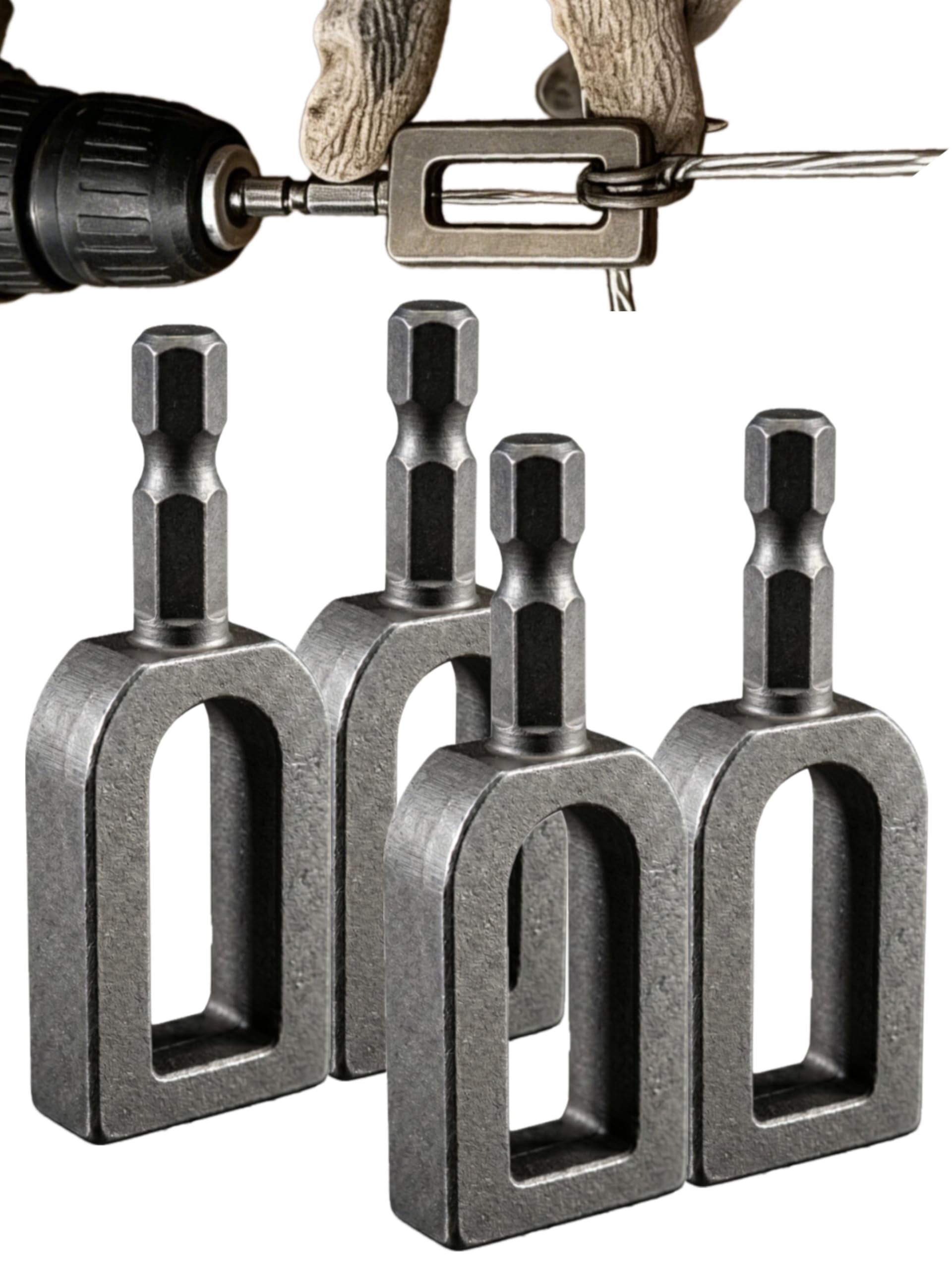 Steel Wire Twisting Tool for Drill, Heavy Duty Wire Twister with 1/4 ...