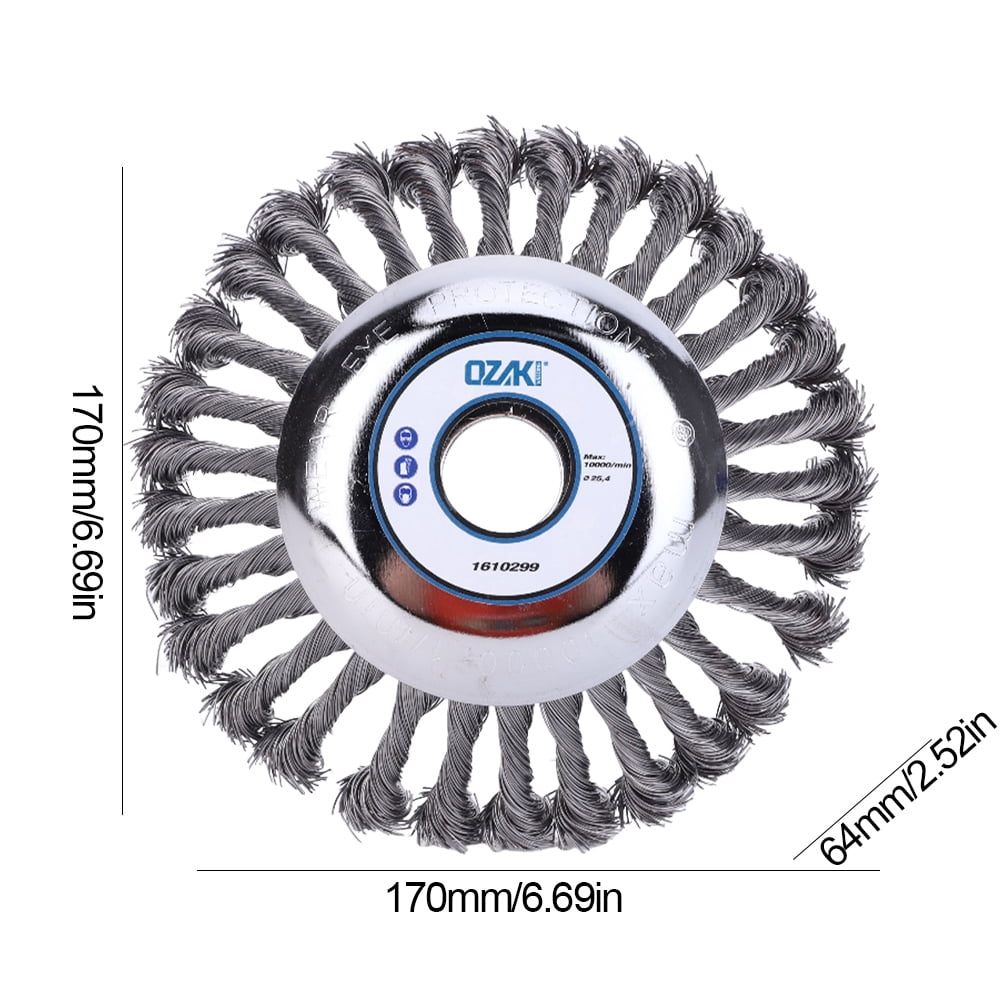Knots Steel Wire Wheel Brush Disc Weed Brush Cutter Heads Grass Trimmer ...