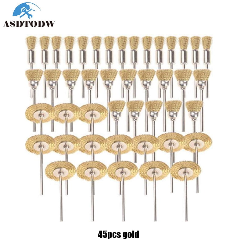 Steel Wire Wheel Brush Set for Metal Polishing Rotary Brush Dremel ...