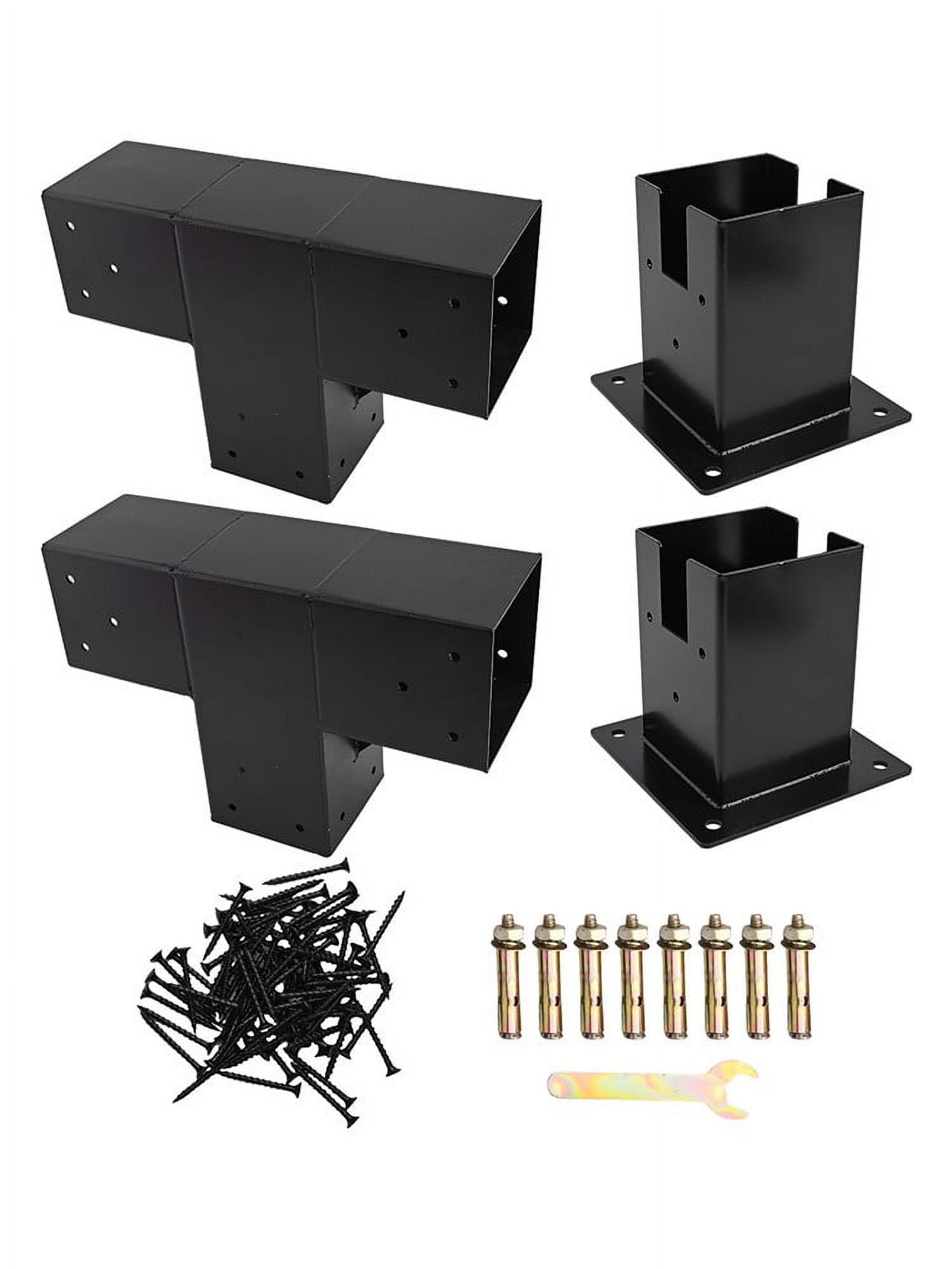 Steel Woodwork Pergola Kit Elevated Wood Stand T Bracket Hardware for ...