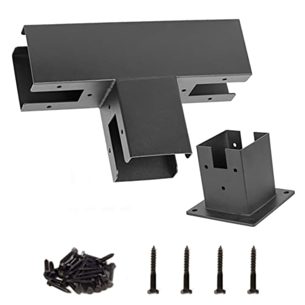 Steel Woodwork Pergola Kit Elevated Wood Stand T Bracket Hardware for ...