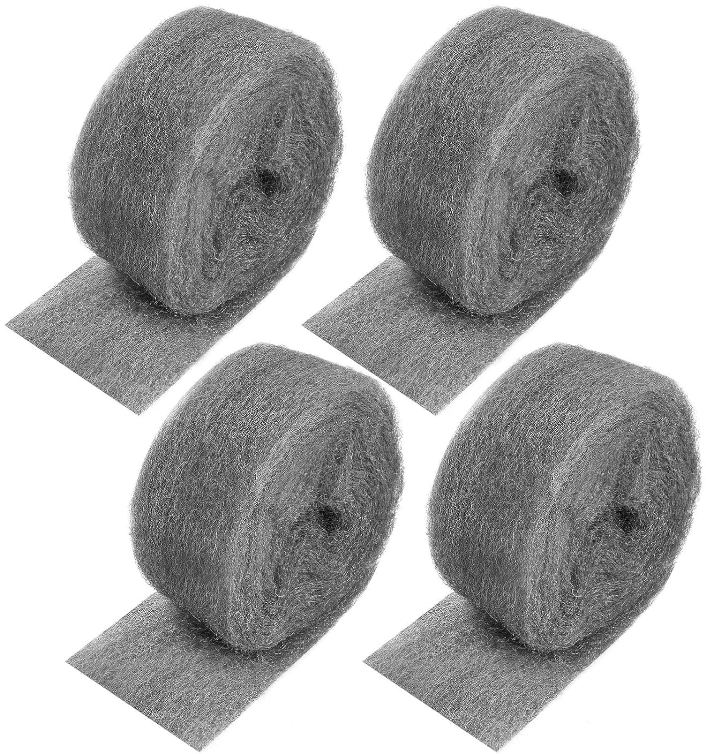 Steel Wool 4 Pack - 13 Ft Steel Wool Mice Control, Steel Wool for ...