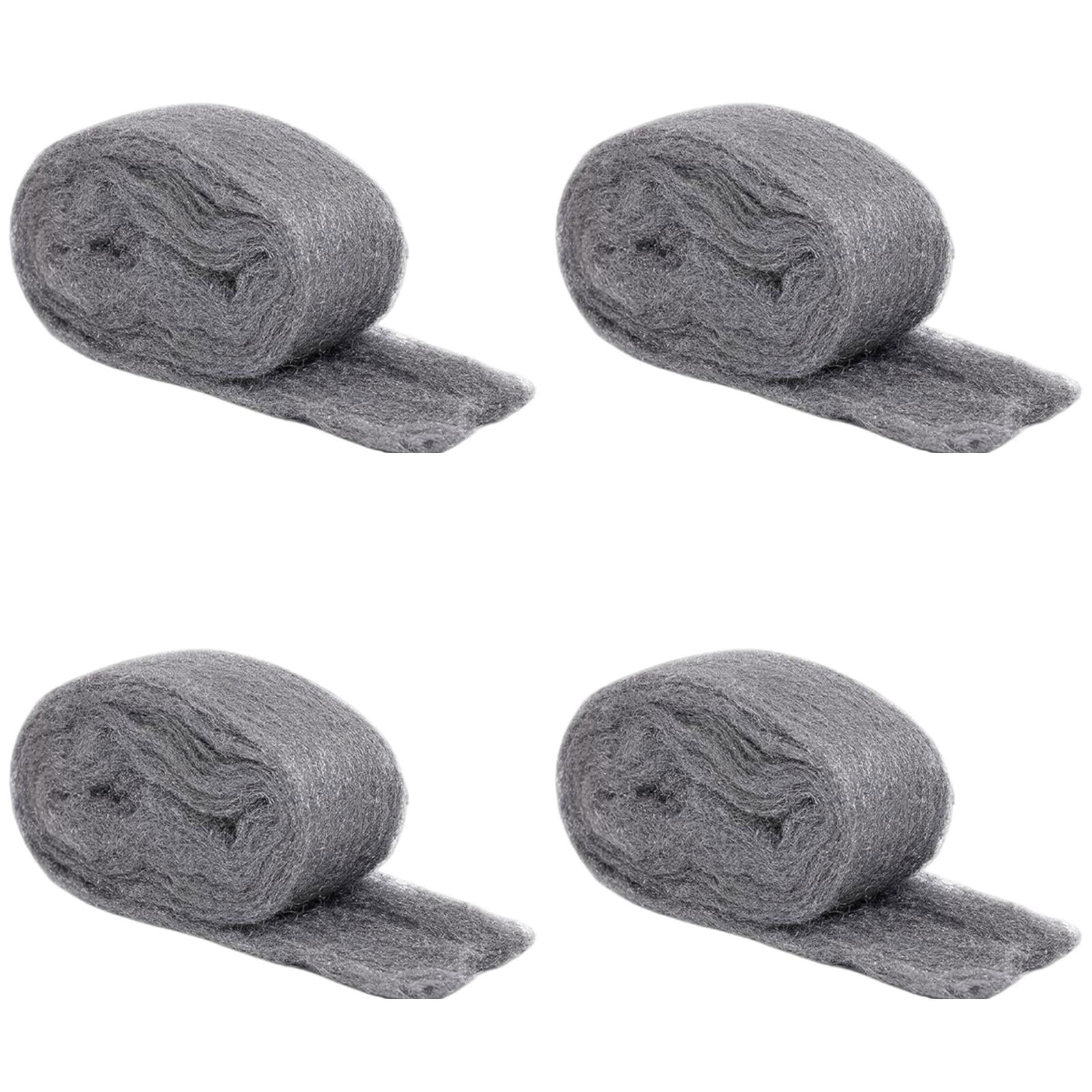 Steel Wool Mice Control, 4 Pack 3" x13 Ft Hole Filler, Gap Blocker ...