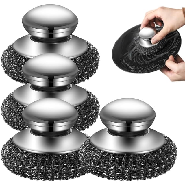 Steel Wool Scrubber, 2024 Upgraded Stainless Steel Wool Scrubber with ...