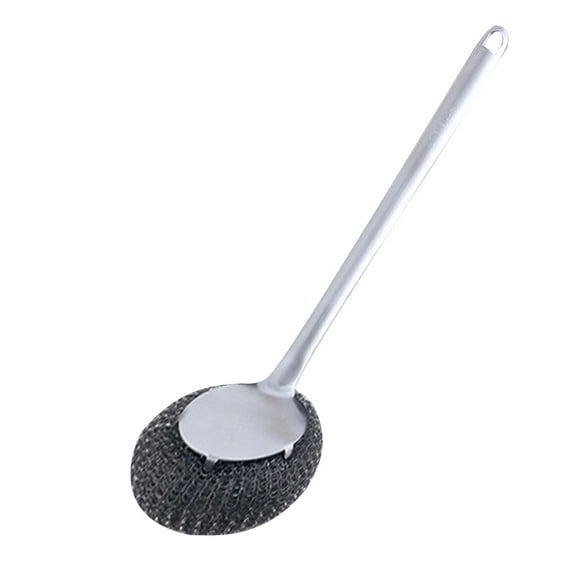 Steel Wool Scrubber, Stainless Steel Scrubber Set with Long Handle ...