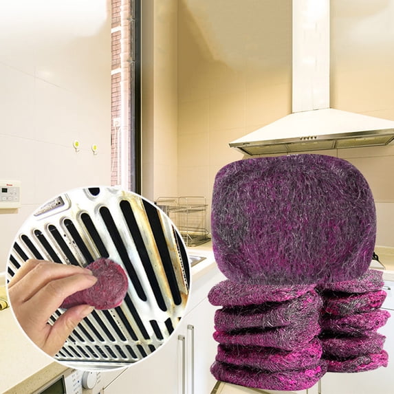 Steel Wool Scrubbers, Metal Scouring Pads for Cookware, Effective ...