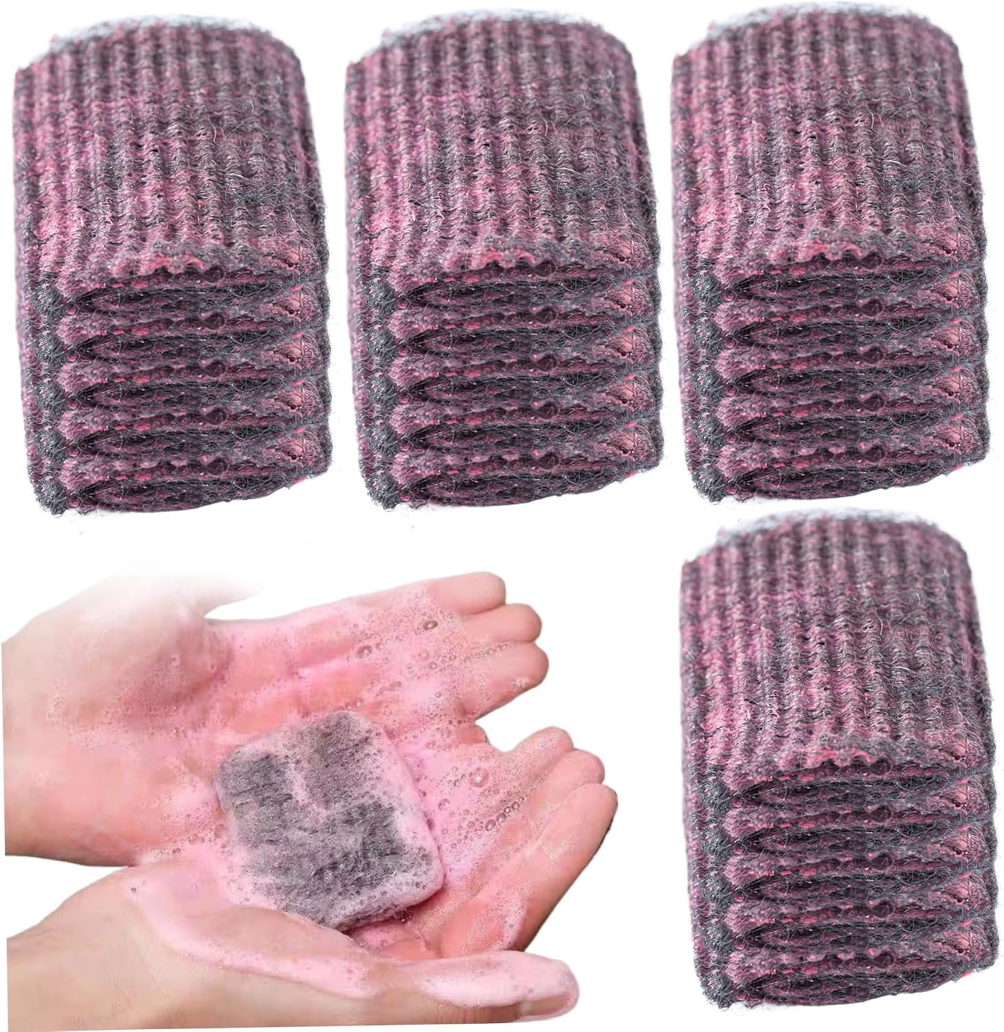 Steel Wool Soap Pads Set of 20 Pre-Soaked Metal Scouring Pads for Pots ...
