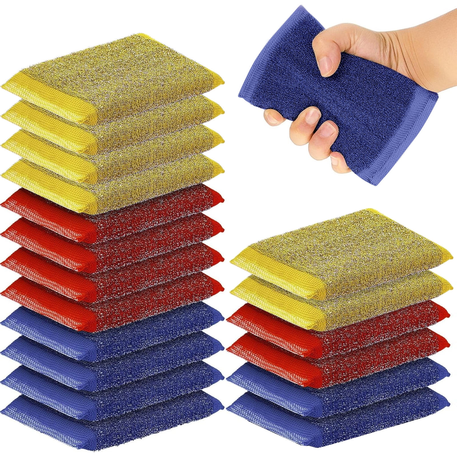 Steel Wool Sponges for Kitchen - Kitchen Scrubbers Dish Sponges, Non ...