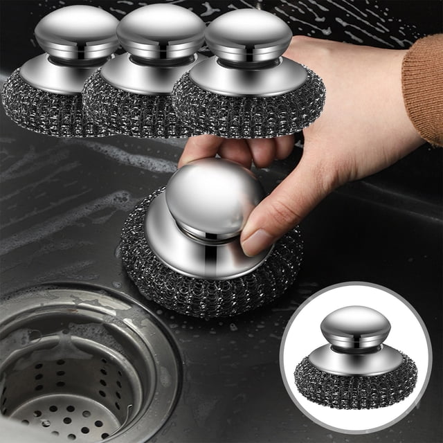 Steel Wool Washer 2024 Stainless Steel Handle | Detachable Metal Wool ...