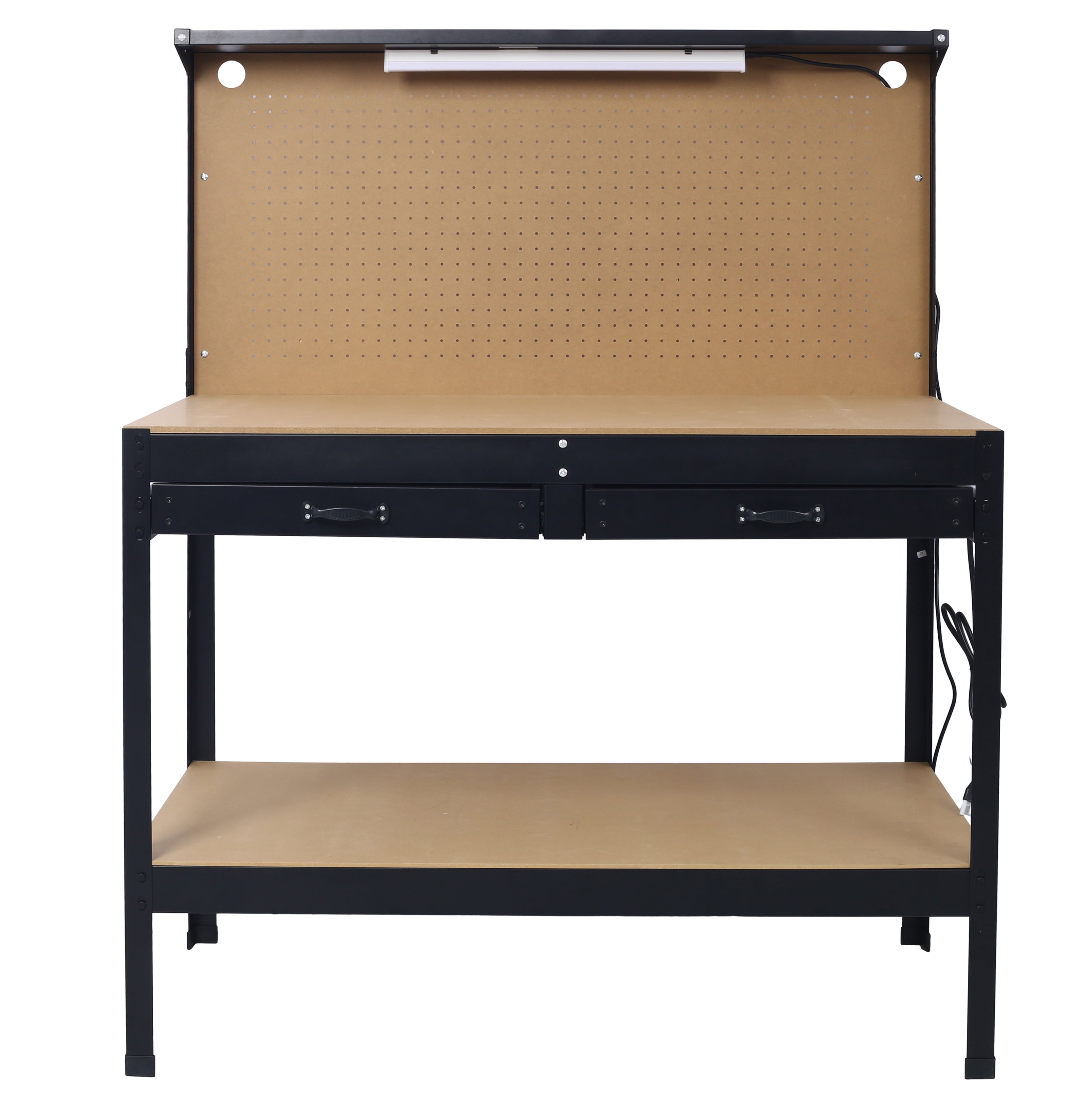 Steel Workbench Tool Storage Work Bench Workshop Tools Table W/Drawer ...