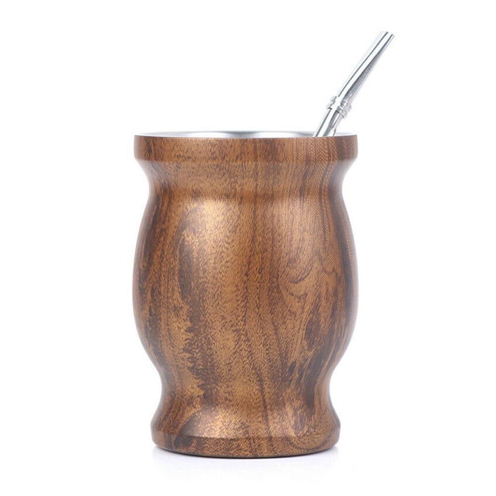 Steel Yerba Mate Cup Bombilla Straw Mate Tea Cup Yerba Gourd Mate Sets By LEARNEVER - Walmart.com