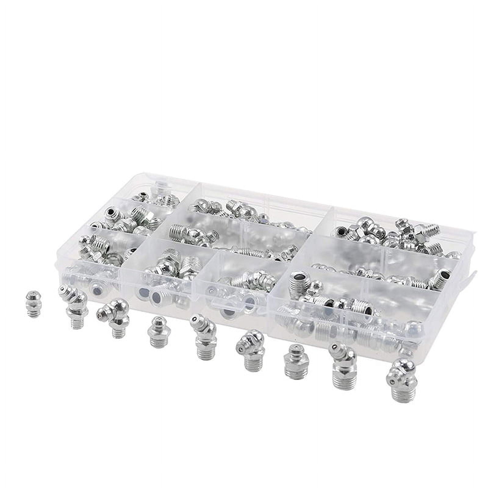 Steel Zerk Grease Nipple Fittings Assortment Kit ,Straight, 90-Degree ...
