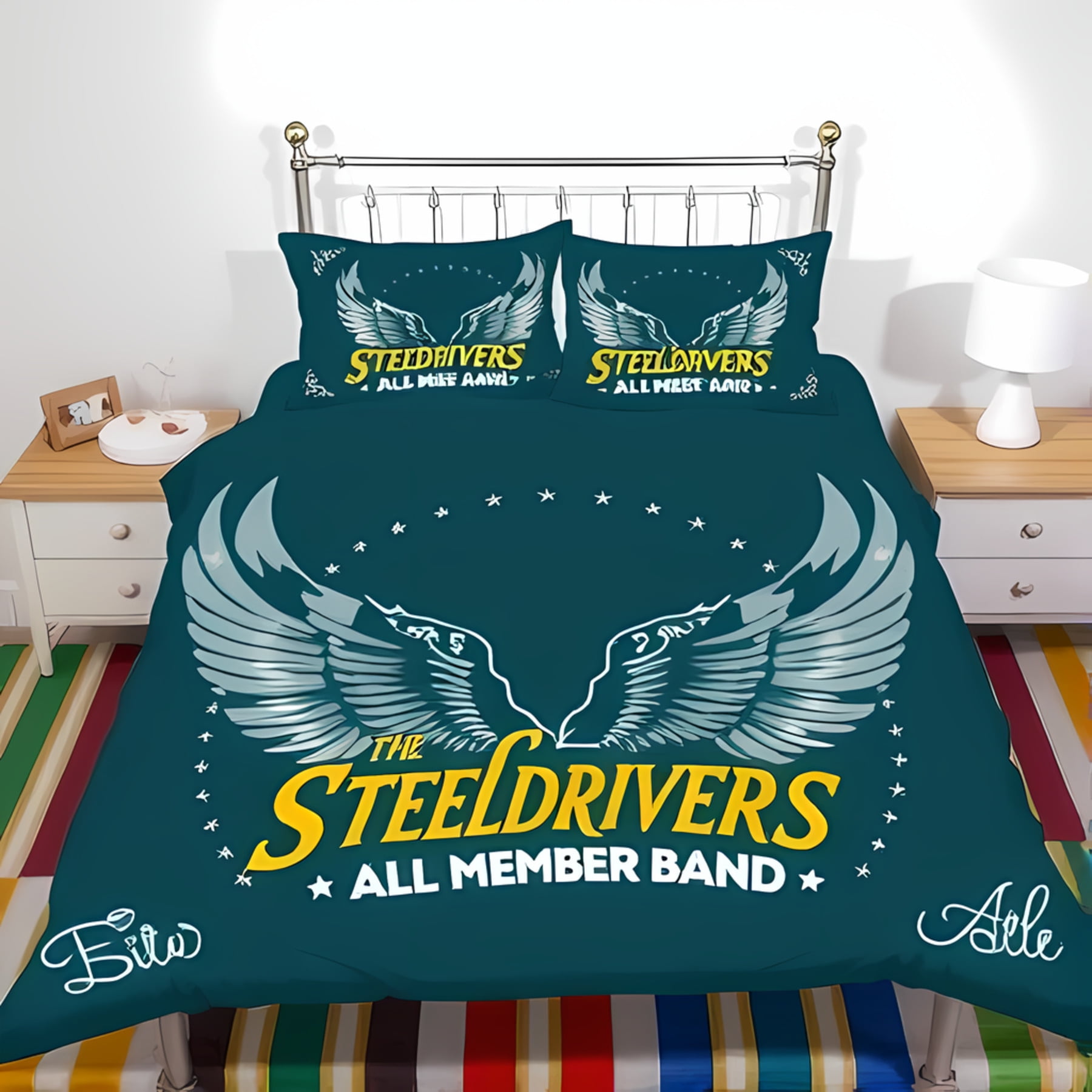SteelDrivers Teal Graphic Comforter Set with Wings & Stars - All Member ...