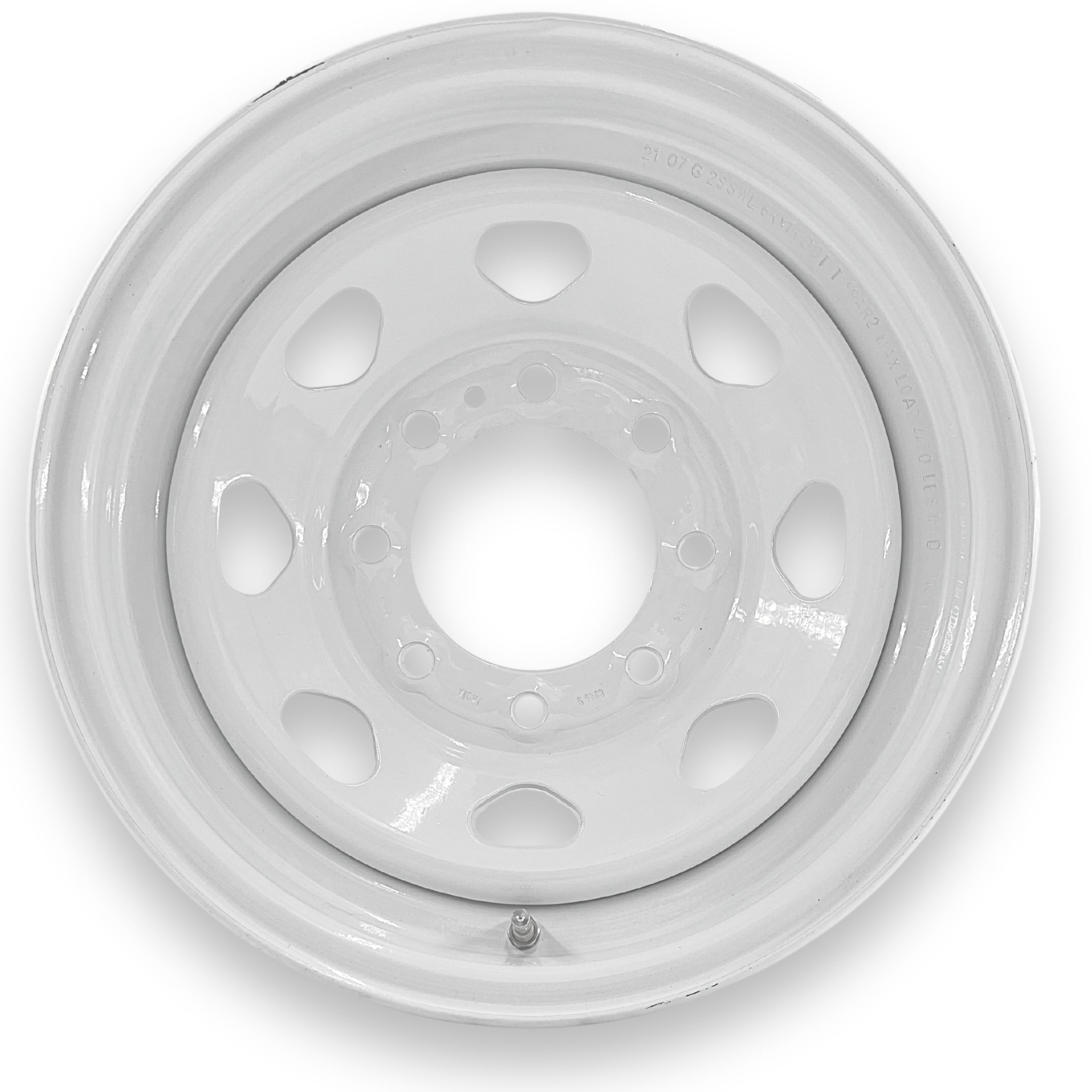 SteelMaster Steel Trailer Wheel 16x6 8 on 6.5 Bolt TR416S White Eight ...