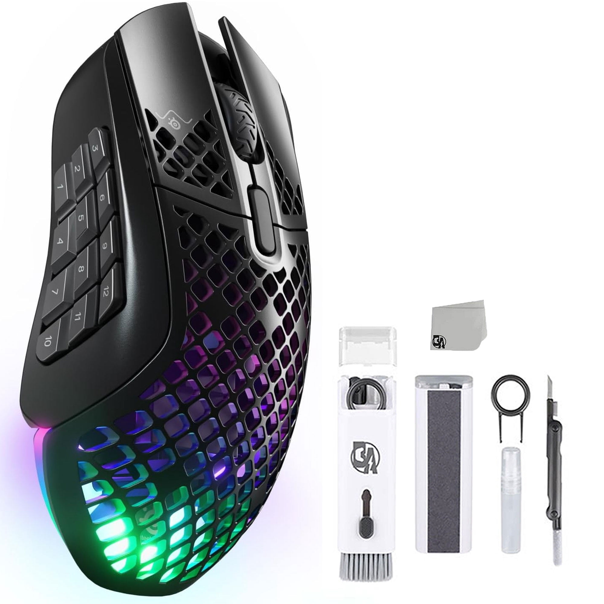 SteelSeries Aerox 9 Wireless - Holey RGB Gaming Mouse - Ultra ...