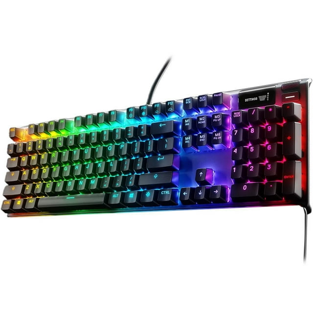 SteelSeries Apex 7 Gaming Keyboard with OLED Display, RGB Backlit Brown ...