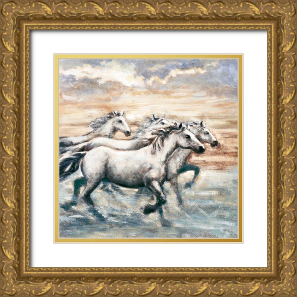 Steele, Ralph 15x15 Gold Ornate Wood Framed with Double Matting Museum ...