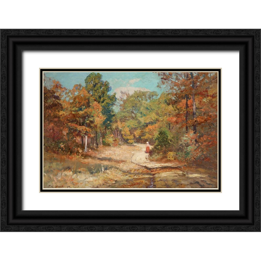 Steele, Theodore Clement 18x13 Black Ornate Wood Framed with Double ...