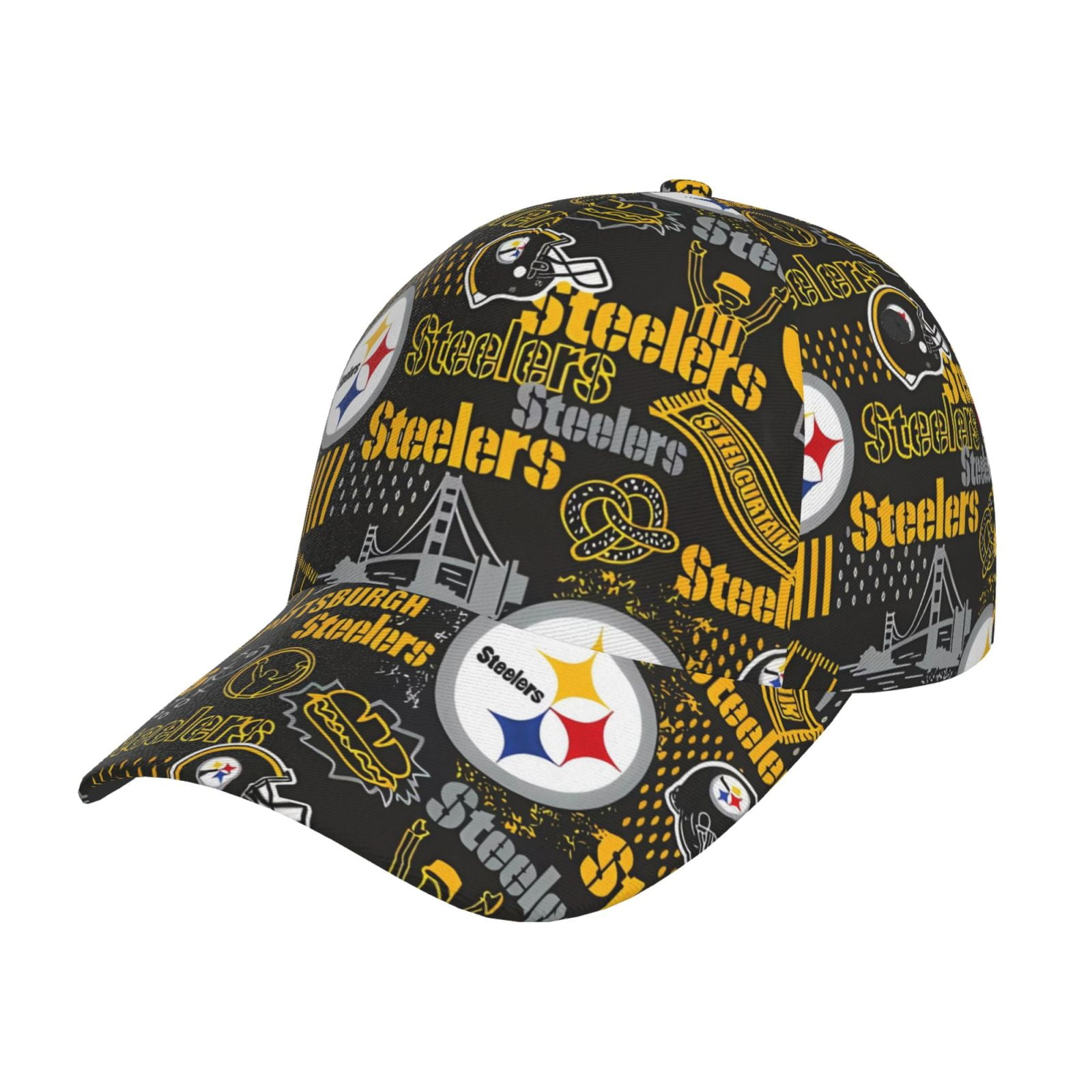 Steelers Baseball Cap Football Team Logo Custom Full printing ...