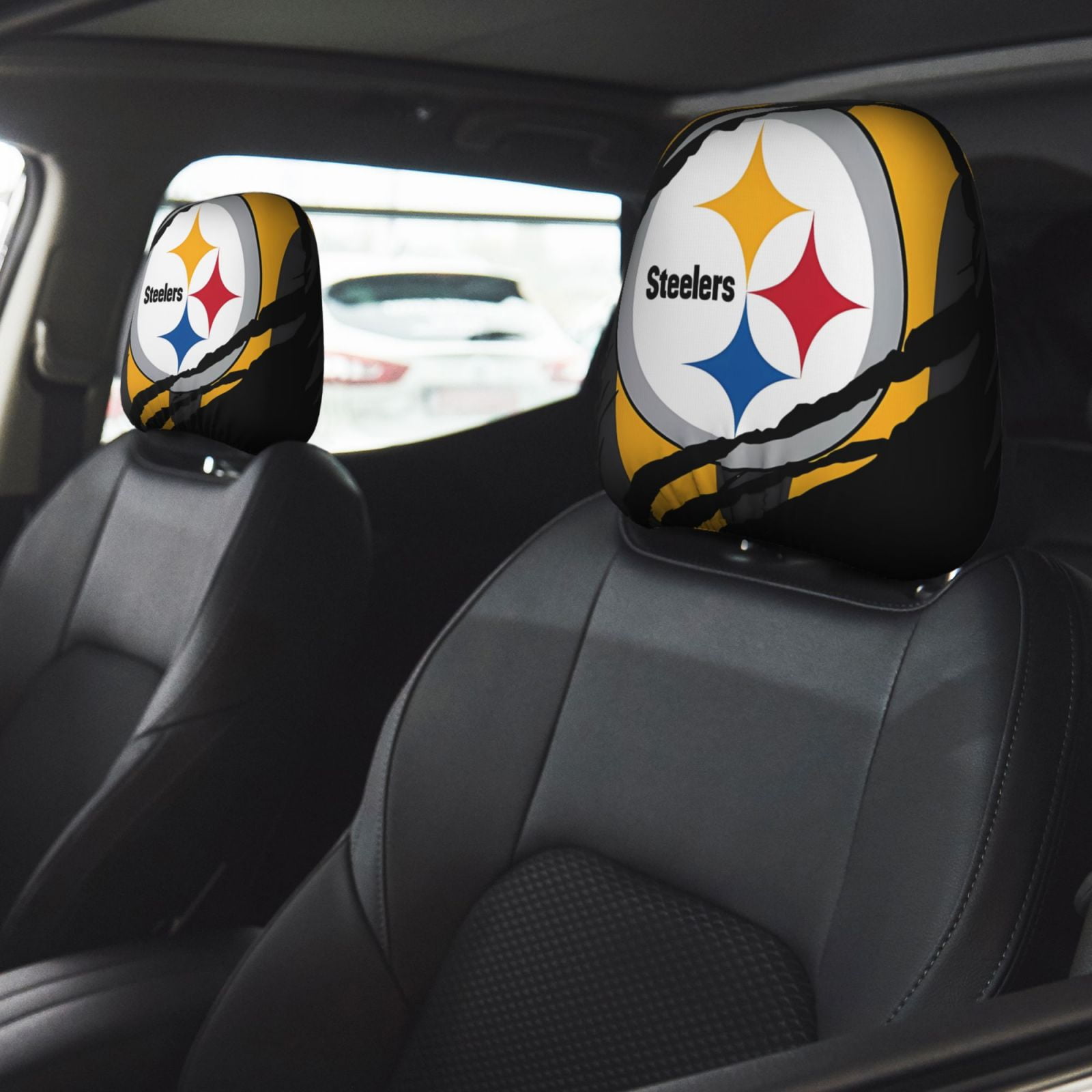 Steelers Custom Car Headrest Covers 2 Pack Football Team, Game Day Team ...