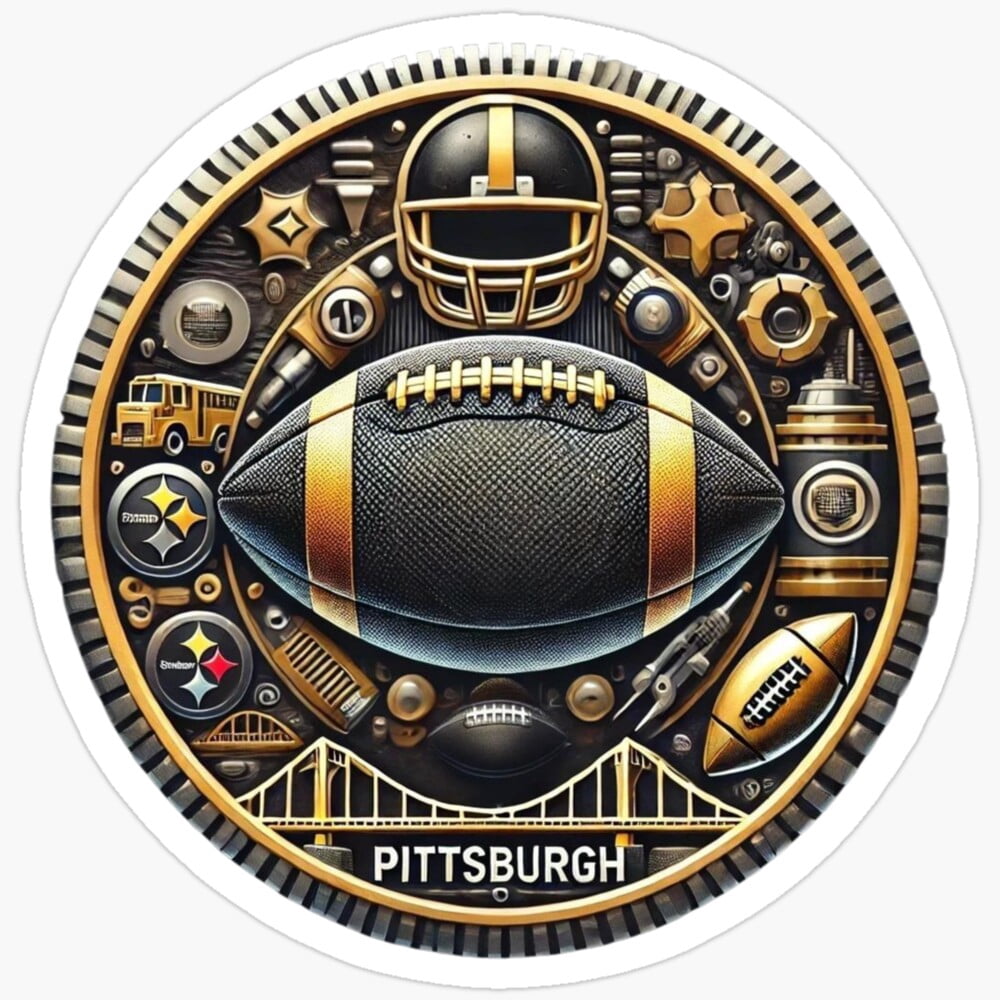 Steelers Football Badge Sticker Baseball Sticker, Football Sticker ...