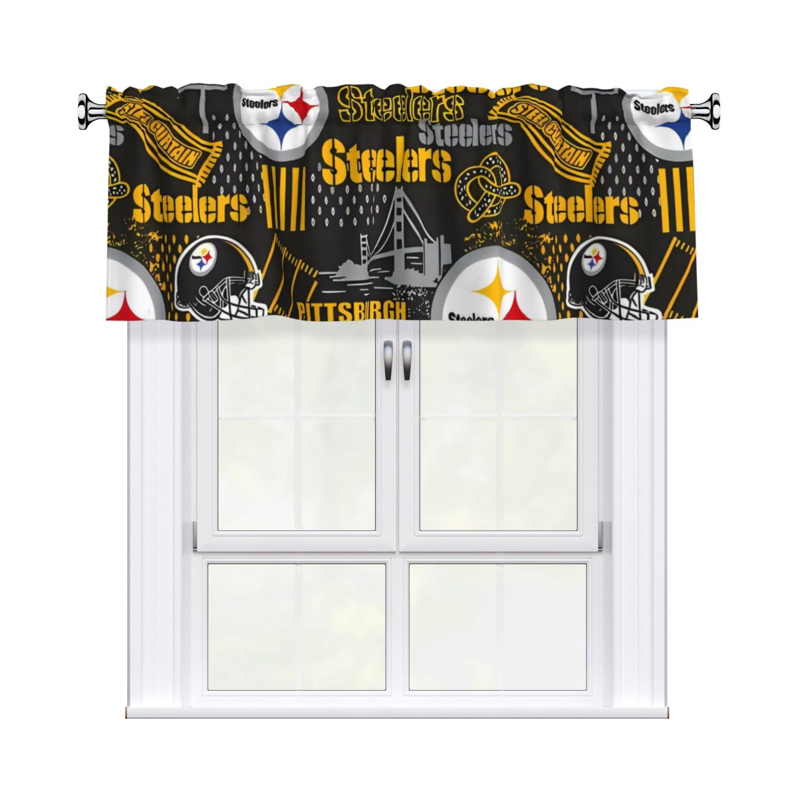 Steelers Football Team Blackout Valance Curtains 54x18 inches ...