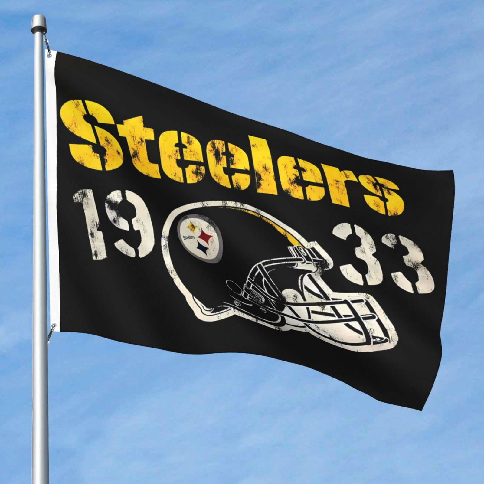Steelers Football Team Double-Sided Flag 5x8ft, Garden Hanging Flag ...